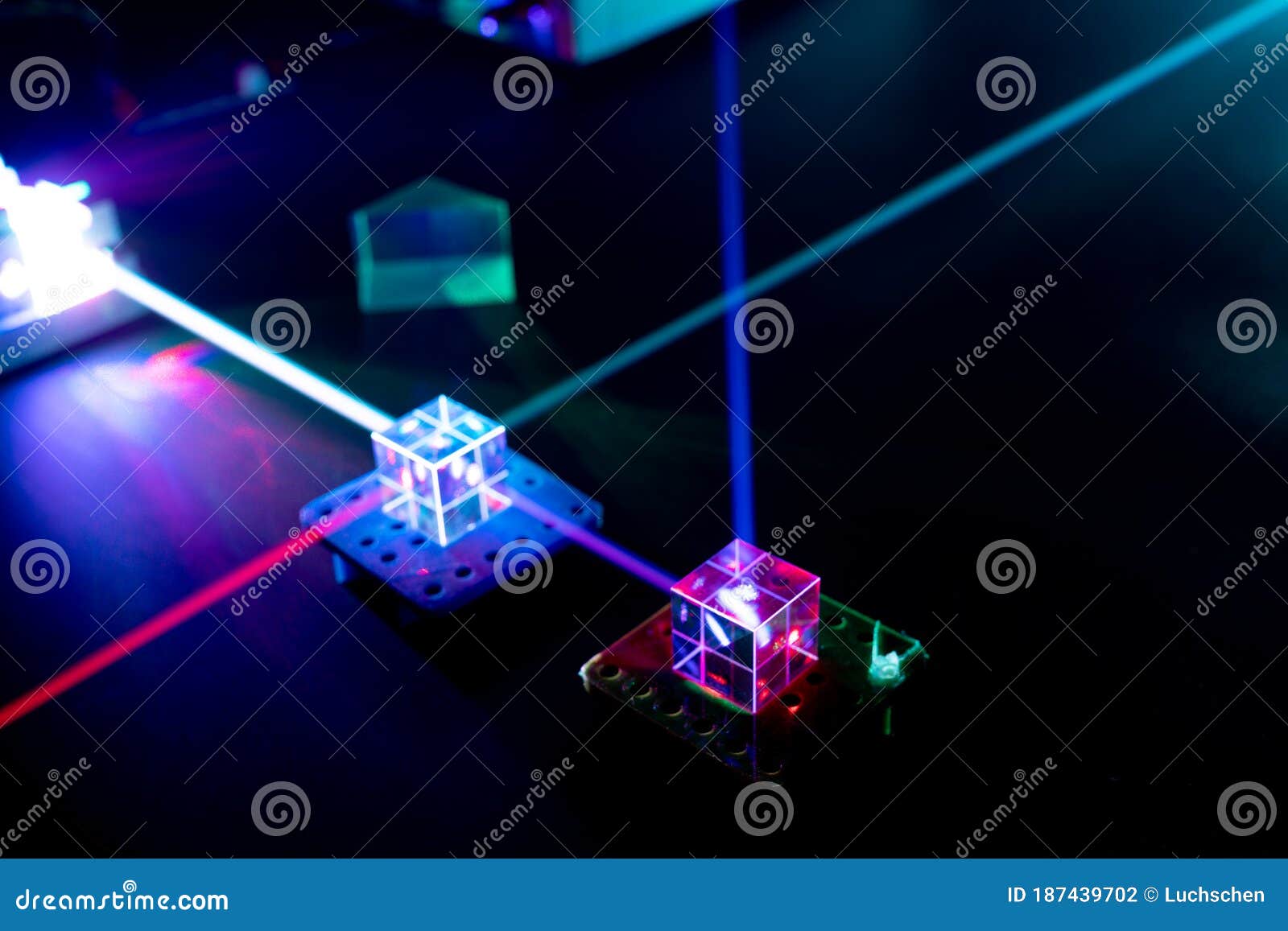 Laser Beams in the Laboratory of Optical Physics Stock Photo - Image of ...