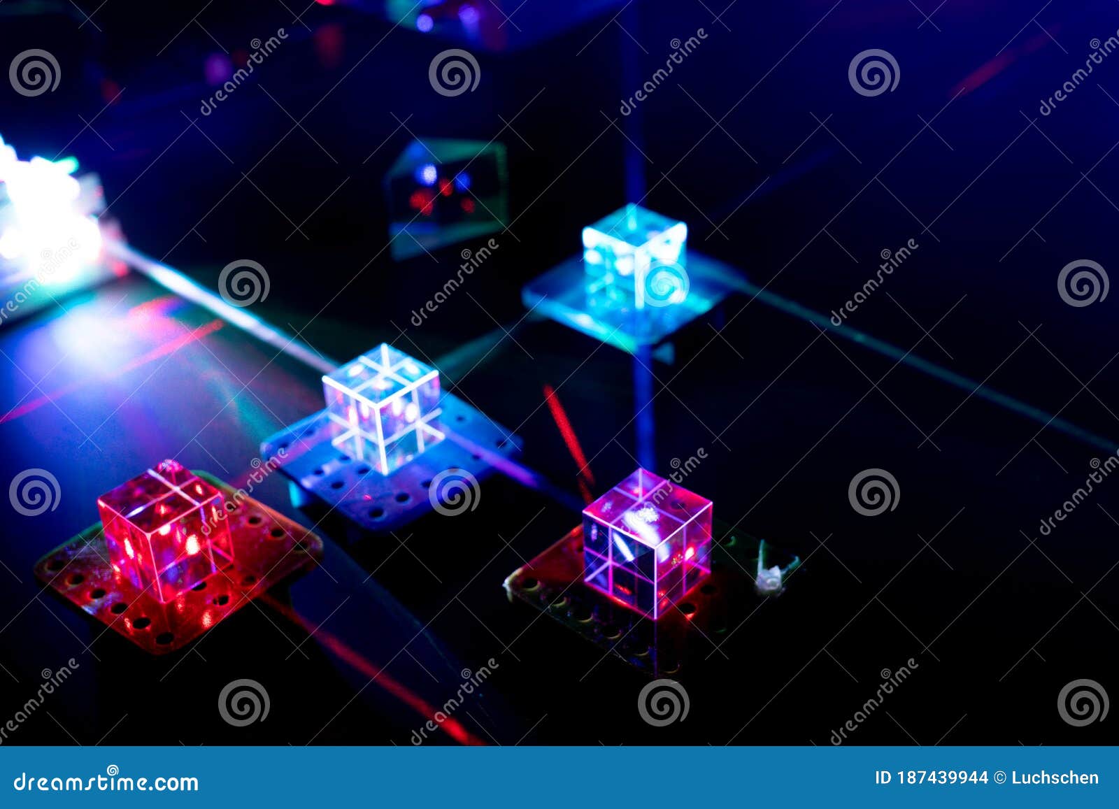 Laser Beams in the Laboratory of Optical Physics Stock Photo - Image of ...