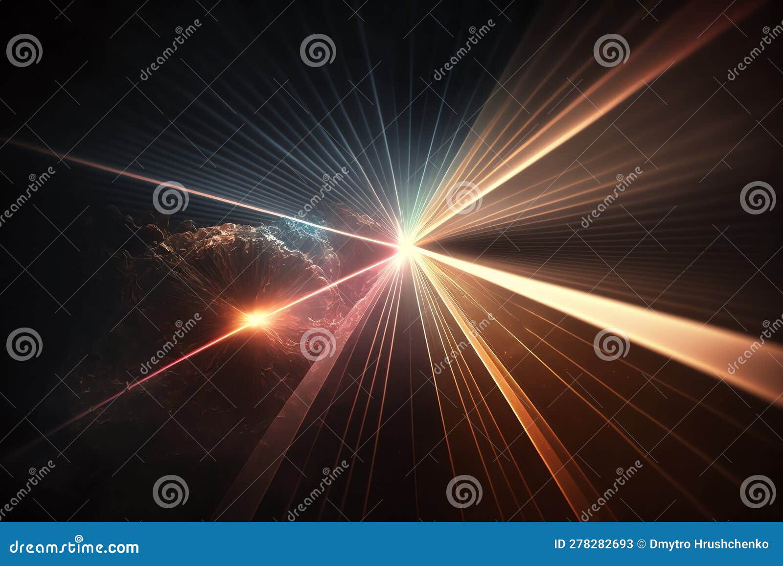 Laser Beams Light Effect on Black Background. Laser Rays Abstract ...