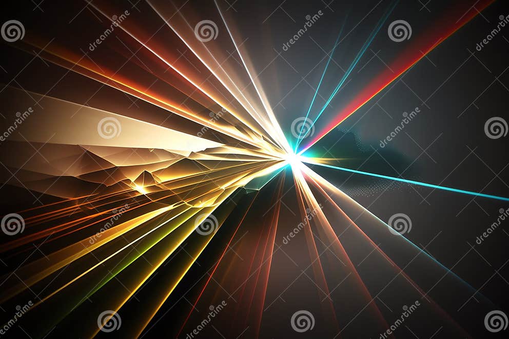 Laser Beams Light Effect on Black Background. Laser Rays Abstract ...