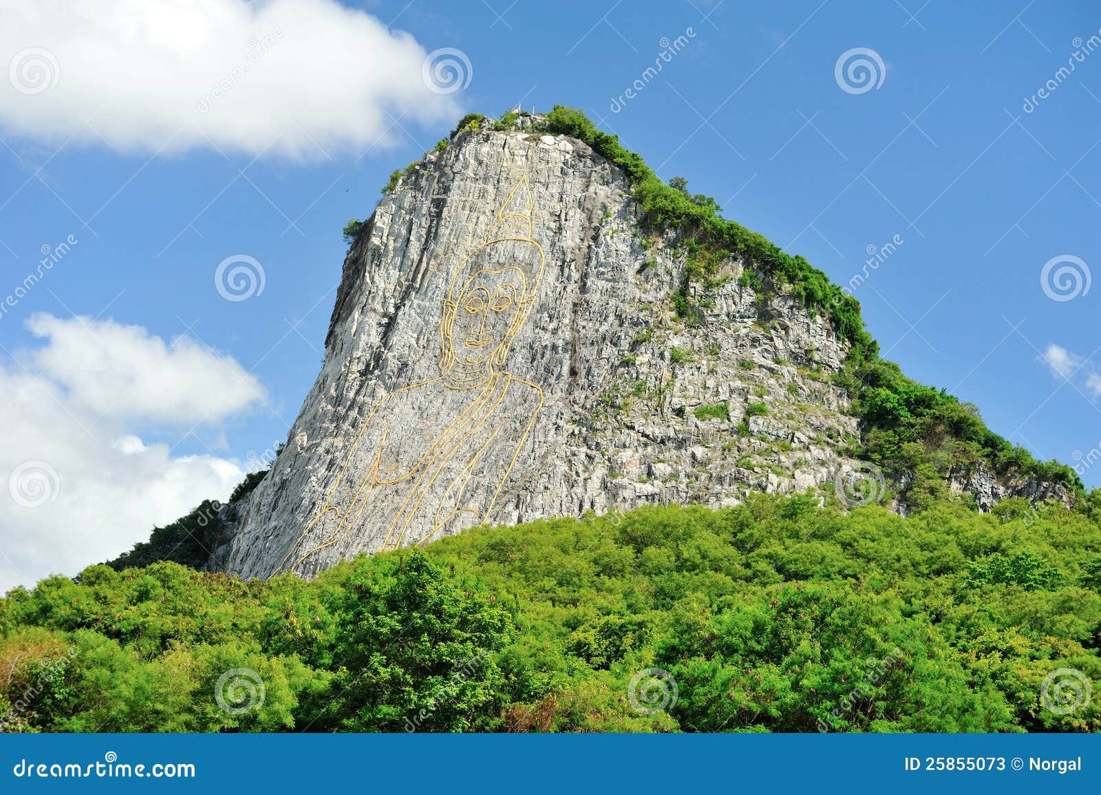 Laser Buddha Image stock image. Image of carve, mountain - 25855073