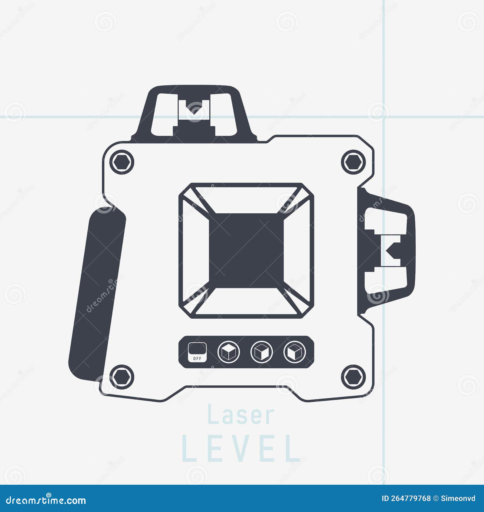 Laser Building Level Silhouette. Engineering Measuring Equipment ...