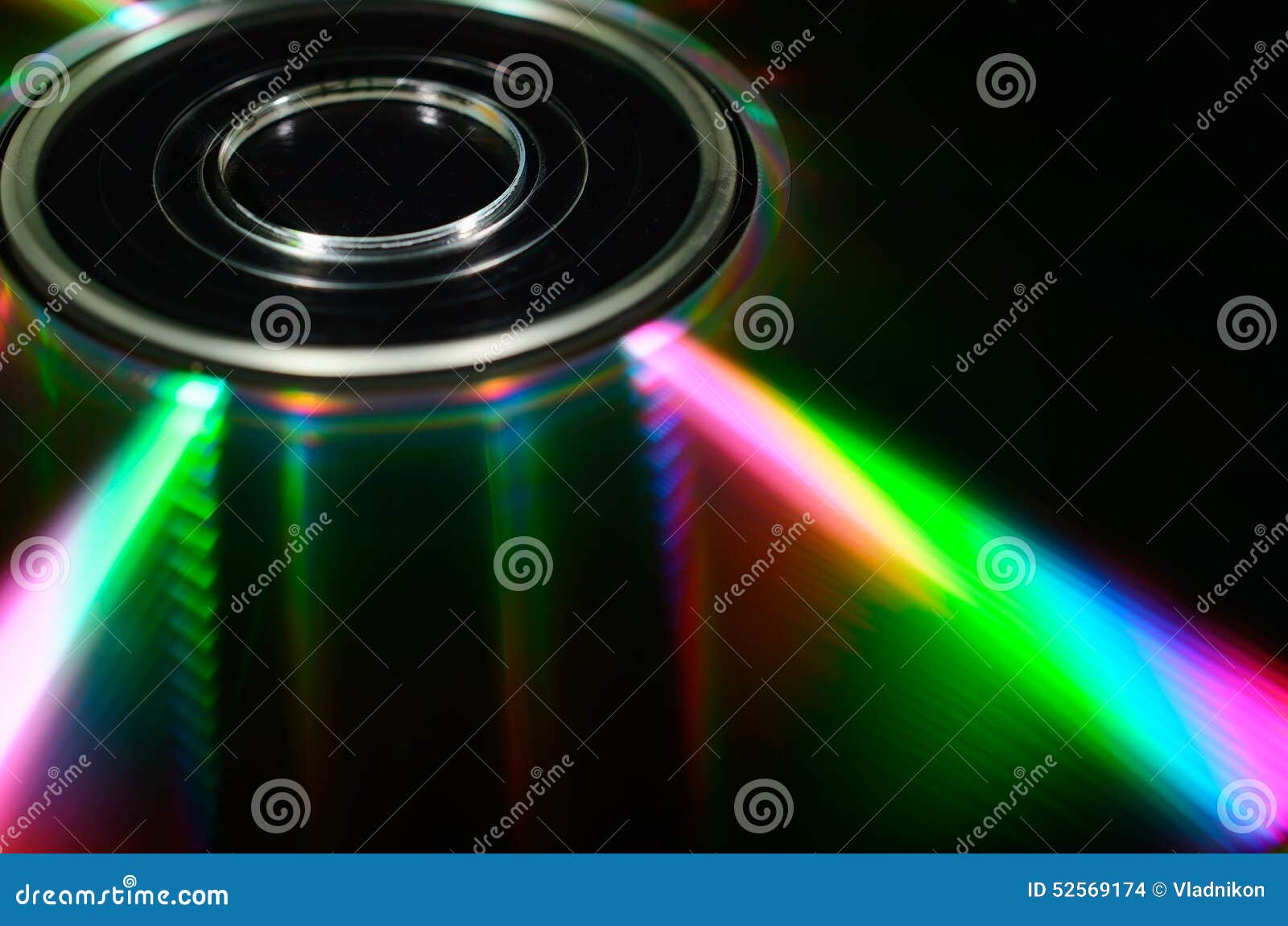 Laser compact disk. stock photo. Image of abstract, digital - 52569174