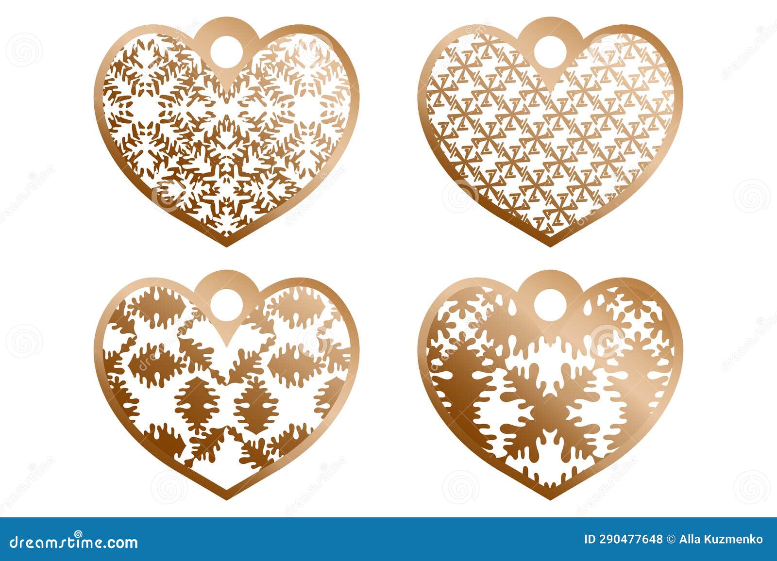 Laser Cut. Decorative Heart for Cutting. Ratio 2:3 Stock Illustration ...