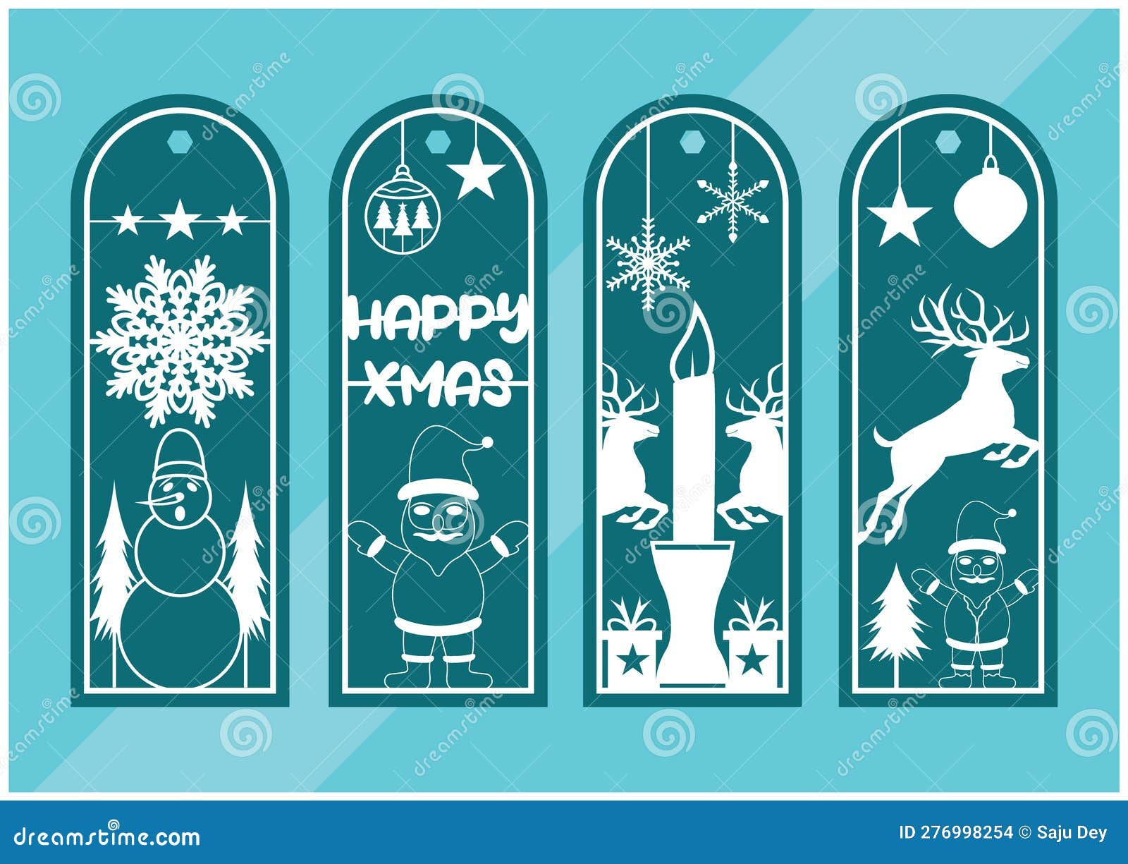 Laser Cut Die and Decorative Panel Bookmark Patterns. Set of Bookmarks ...