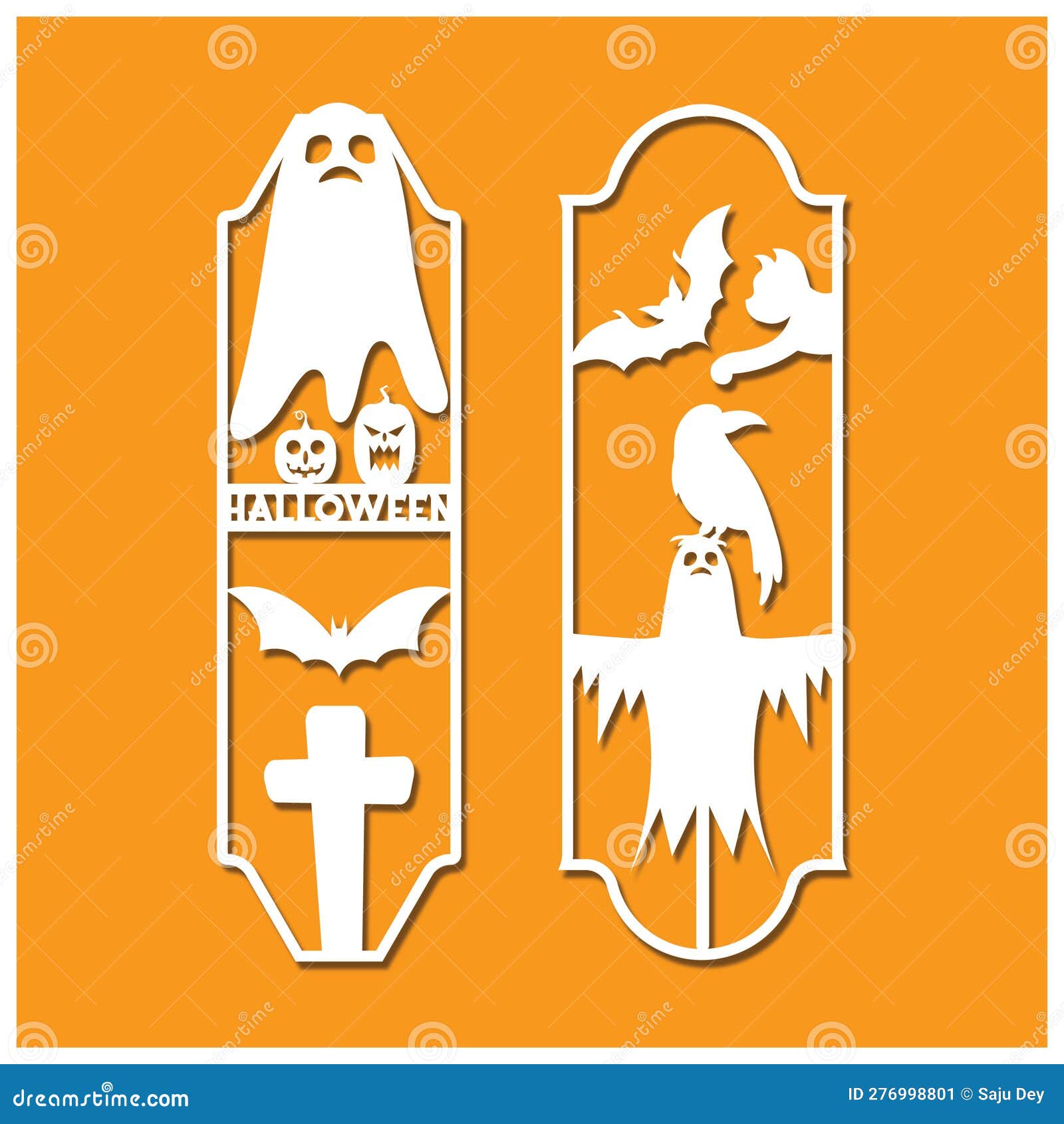 Laser Cut Die and Decorative Panel Bookmark Patterns. Set of Bookmarks ...