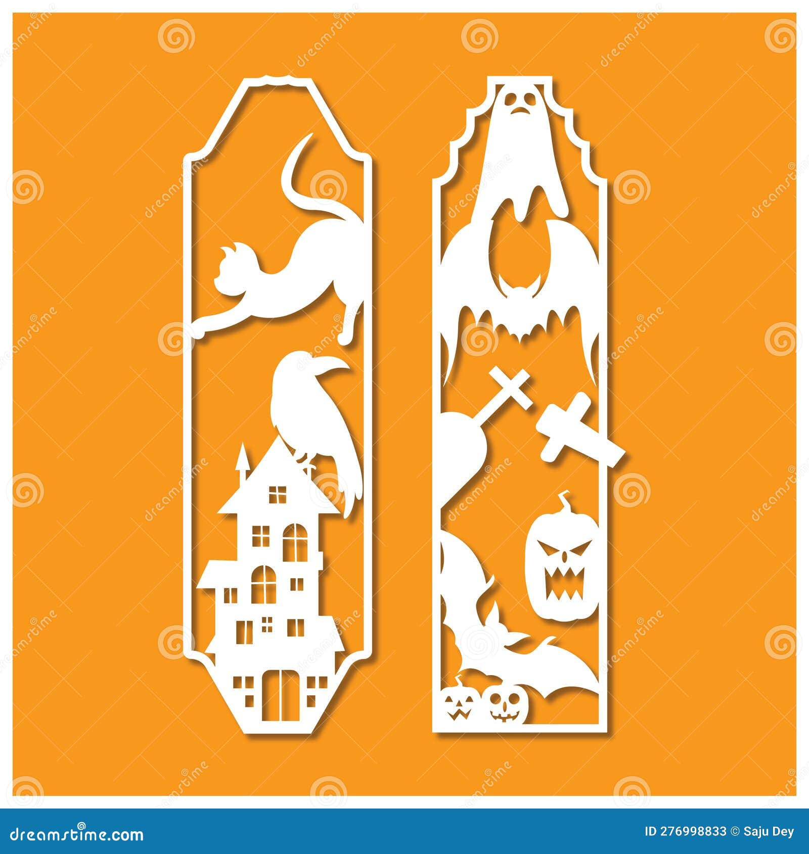 Laser Cut Die and Decorative Panel Bookmark Patterns. Set of Bookmarks ...