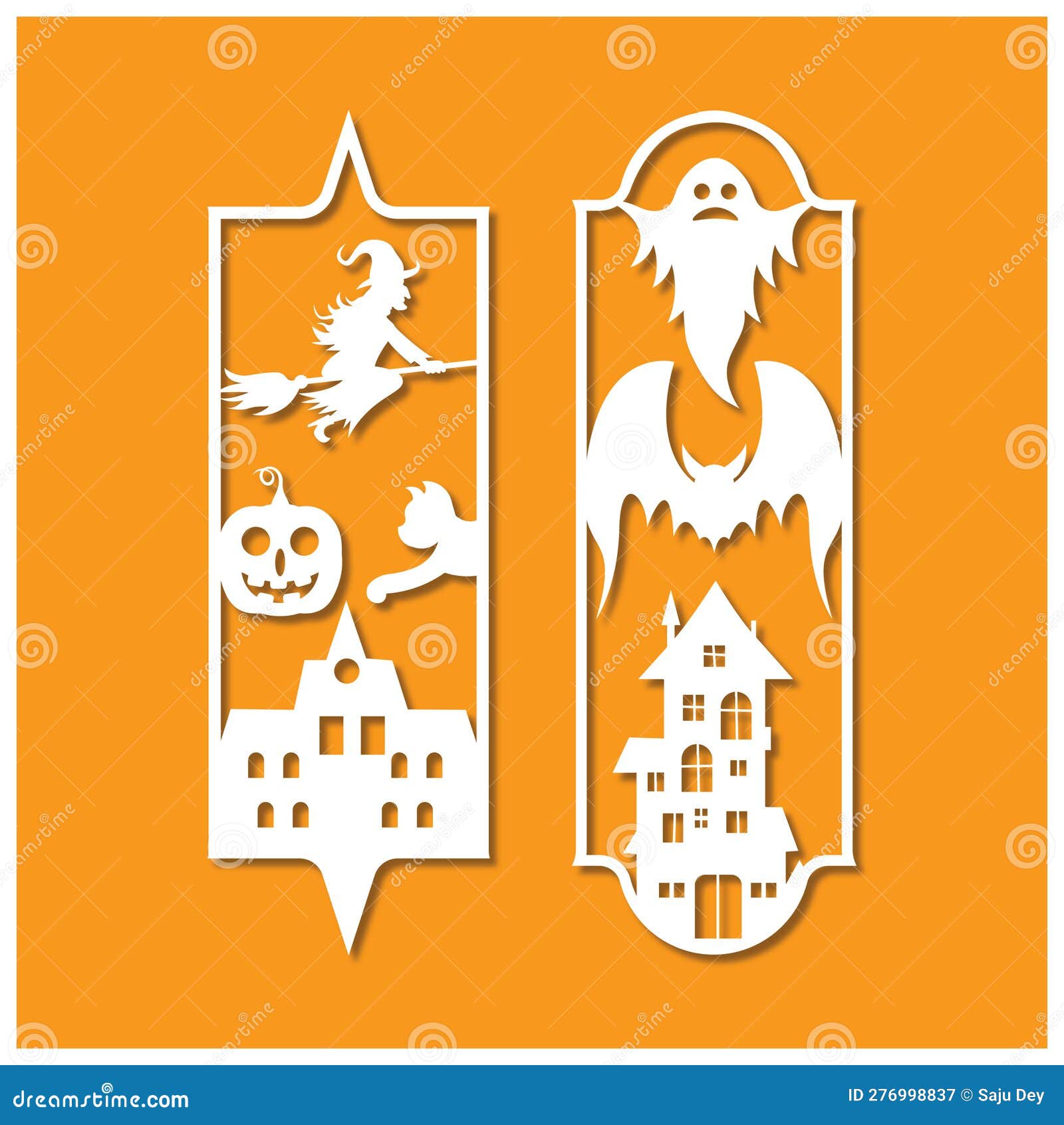 Laser Cut Die and Decorative Panel Bookmark Patterns. Set of Bookmarks ...