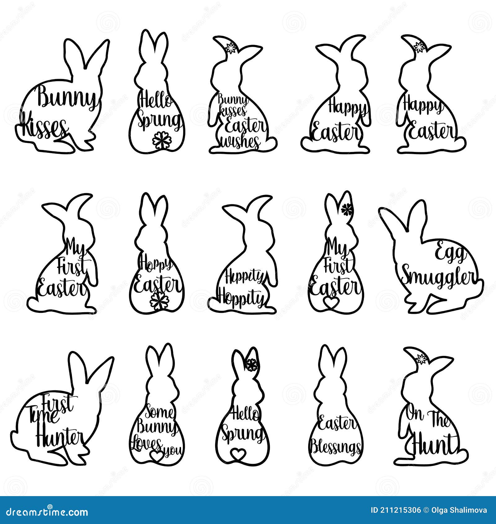 Laser-cut Easter Bunny Rabbit. Hare for Die Cutting. Laser Cutting ...