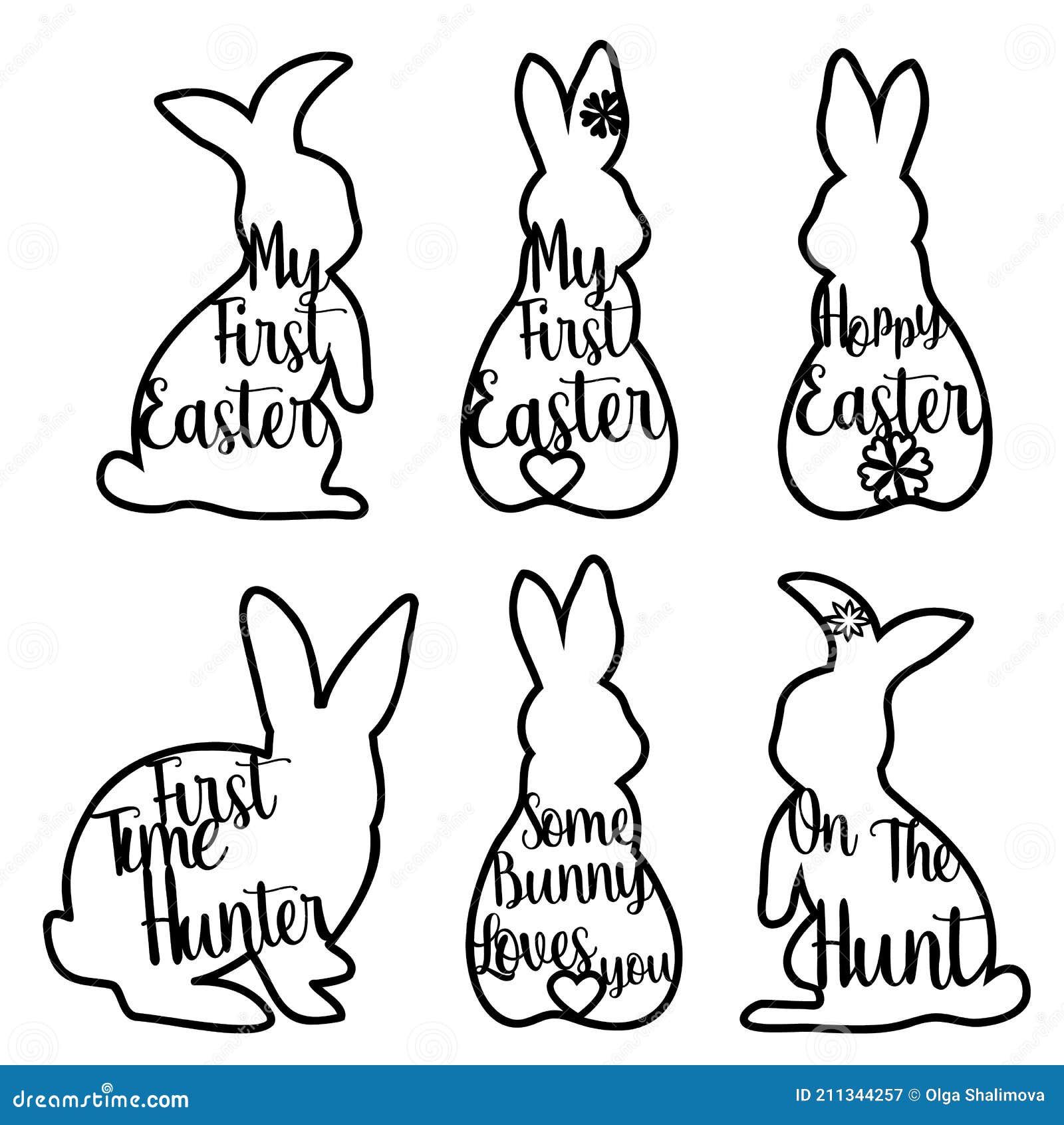 Laser-cut Easter Bunny Rabbit. Hare for Die Cutting. Laser Cutting ...