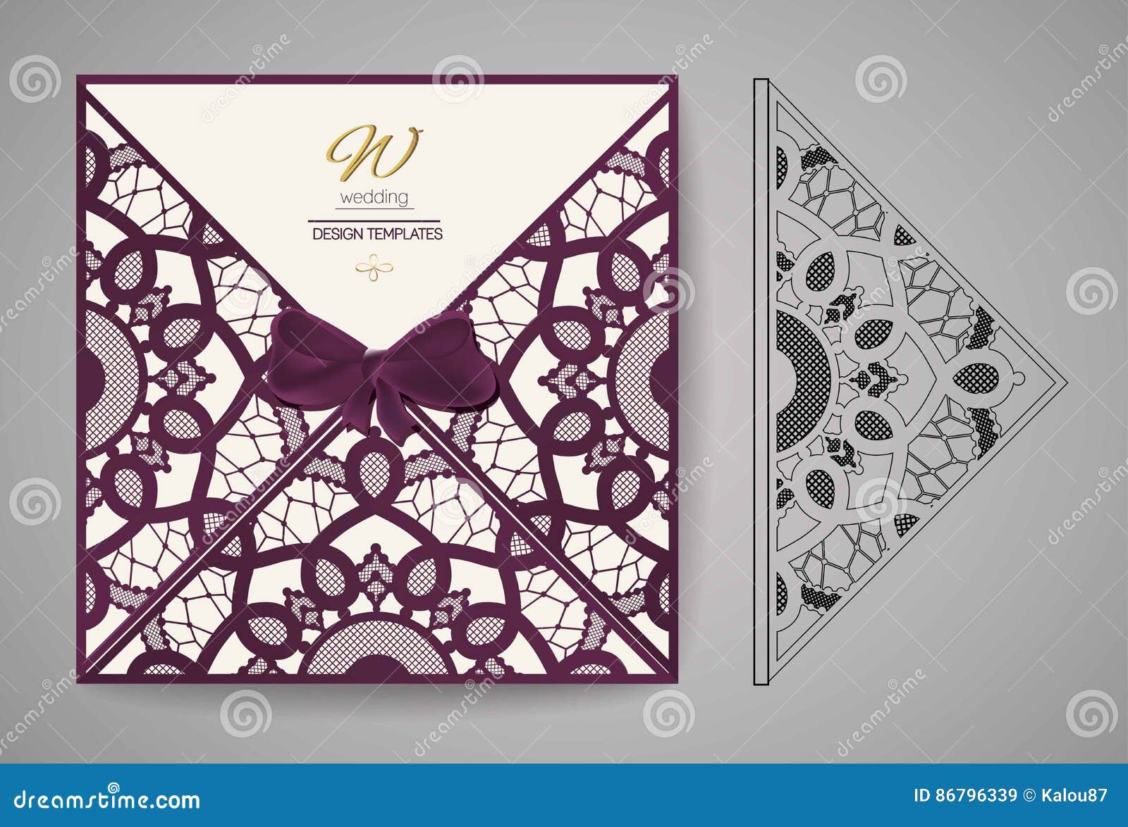 Laser Cut Invitation Card. Laser Cutting Pattern for Invitation Wedding ...