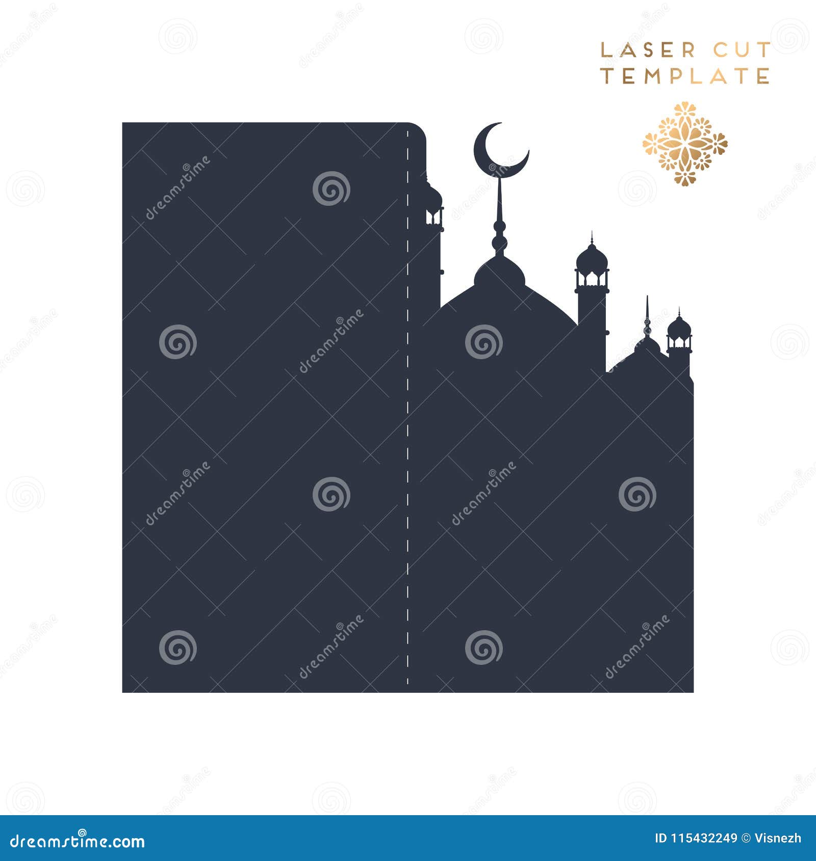 Laser cut islamic pattern stock vector. Illustration of template ...