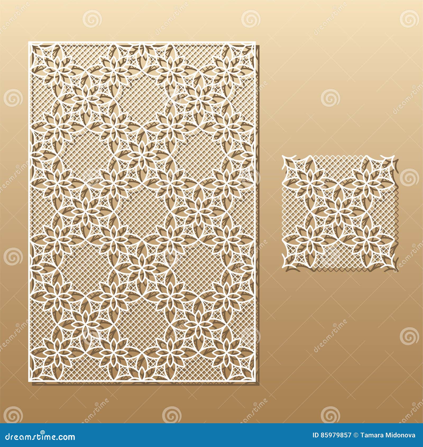 Laser cut lace pattern stock vector. Illustration of fretwork - 85979857
