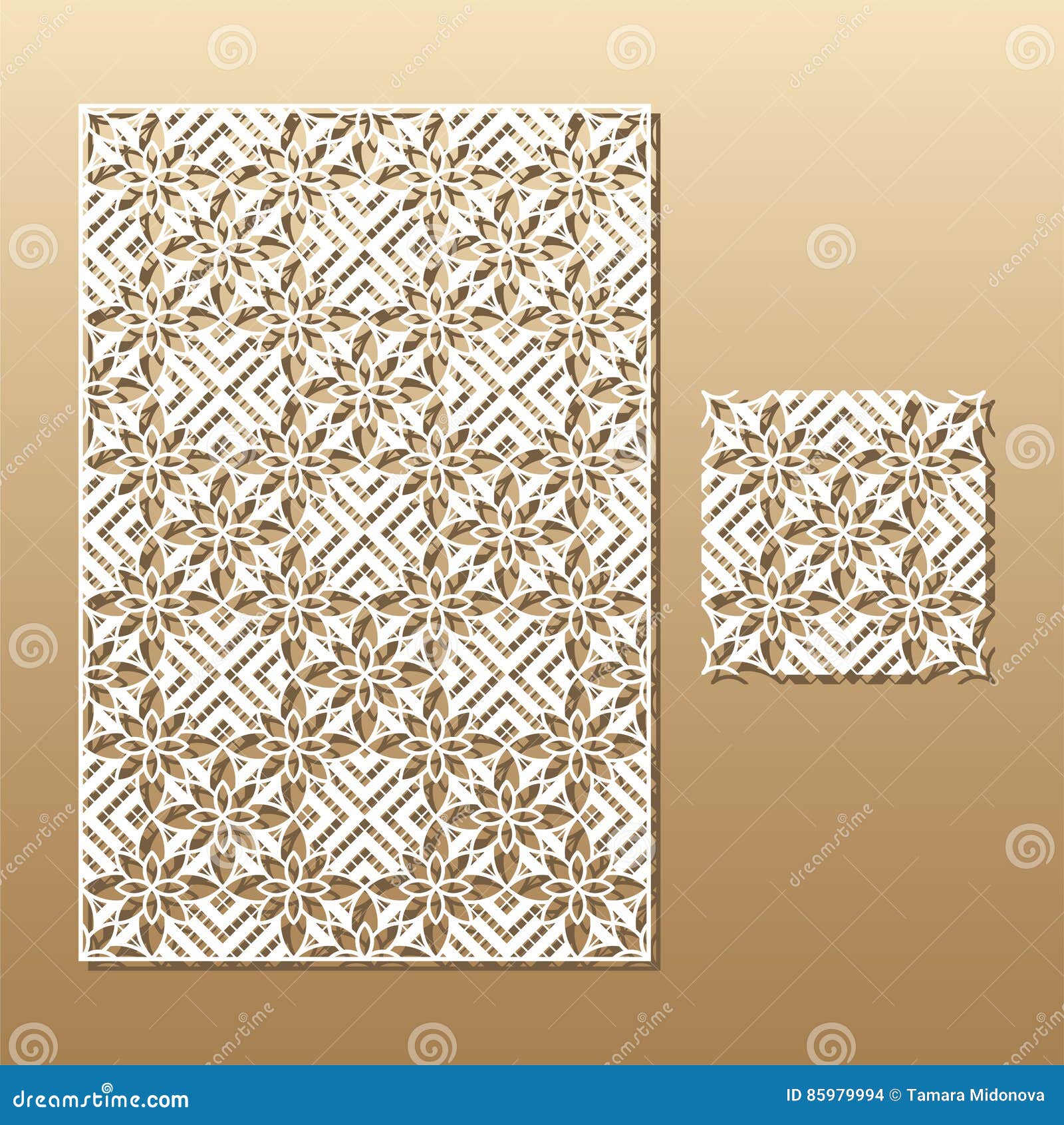 Laser cut lace pattern stock vector. Illustration of layout - 85979994