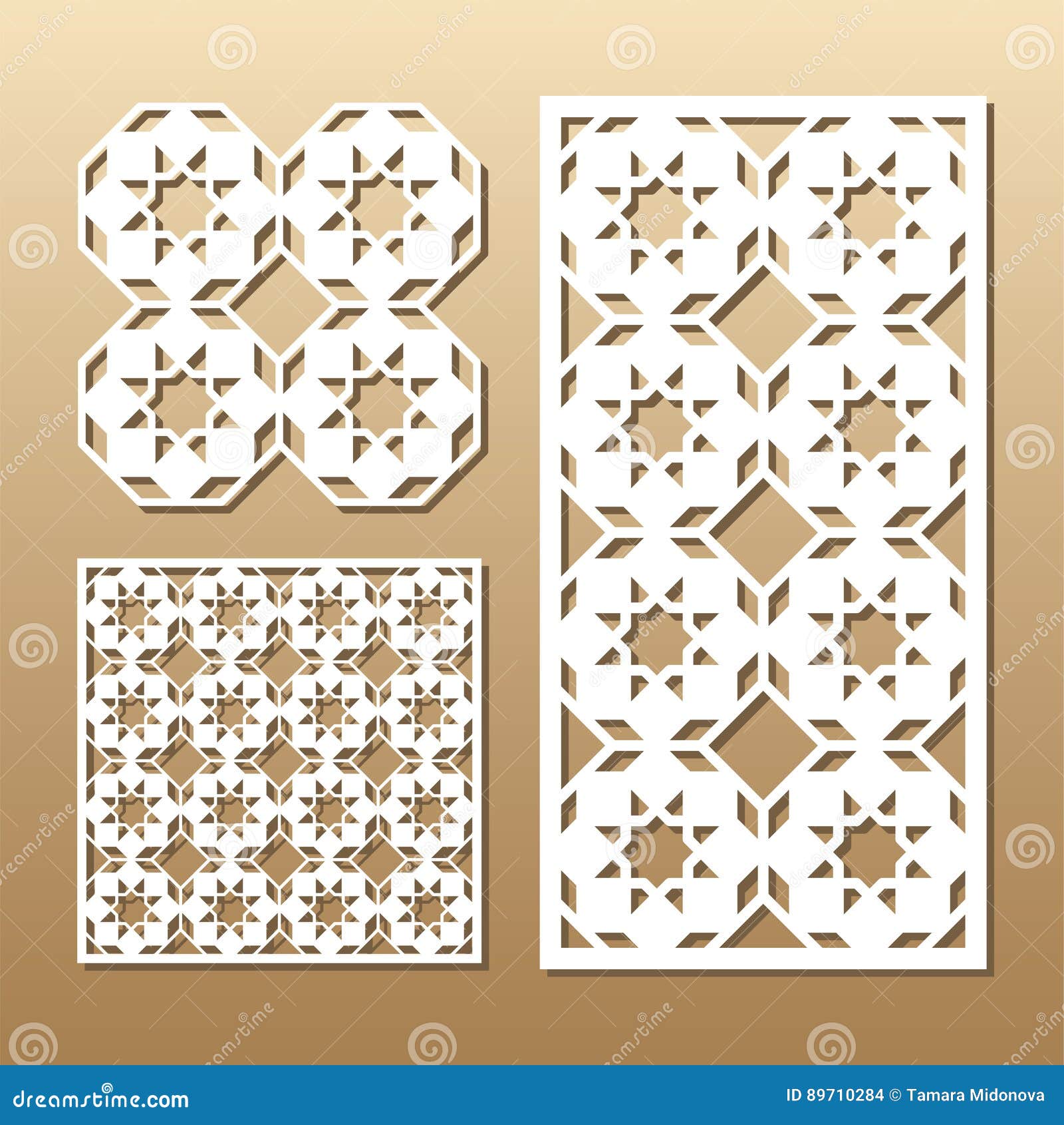 Laser cut panel stock vector. Illustration of background - 89710284