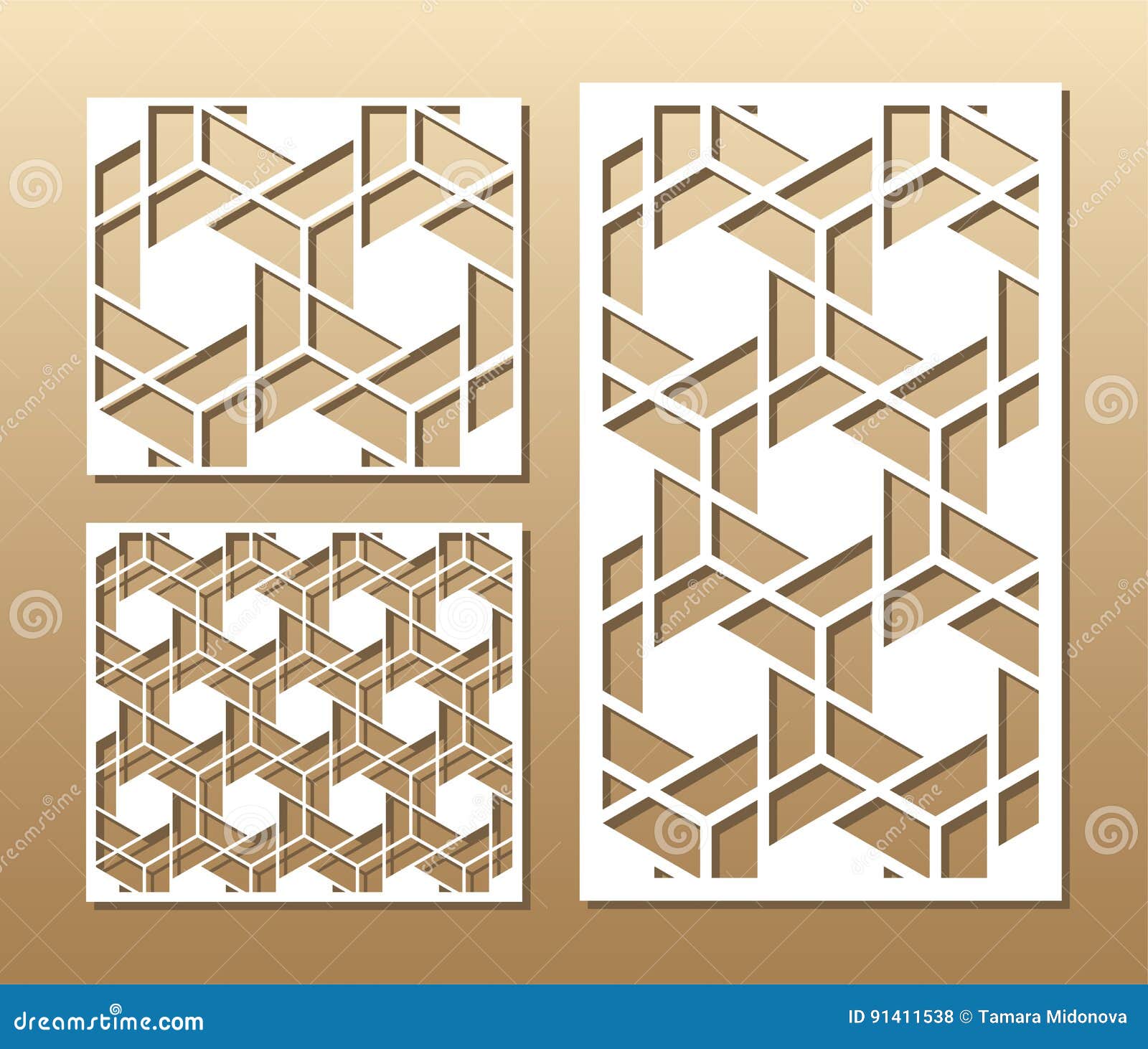 Laser cut panel stock vector. Illustration of mockup - 91411538