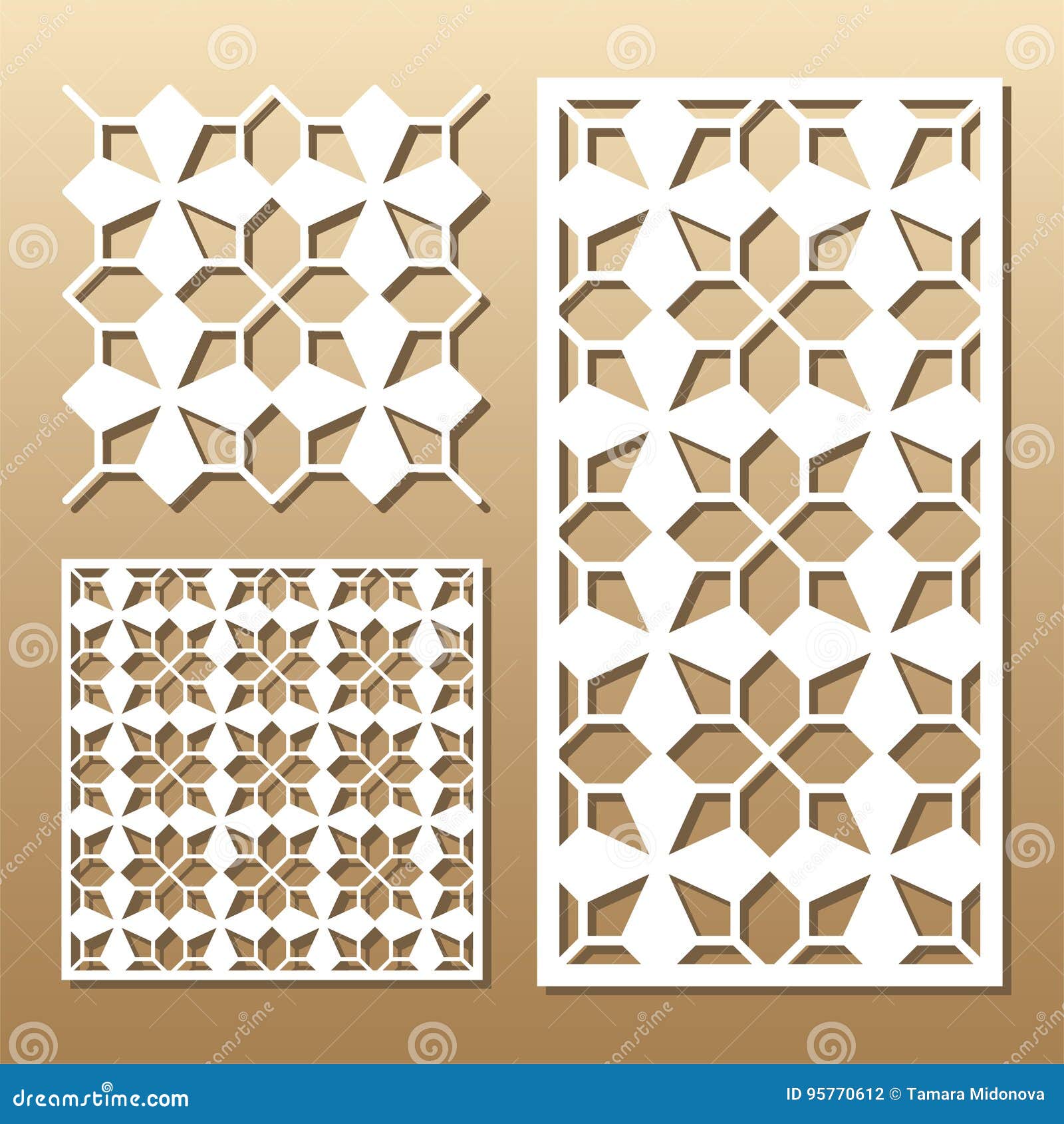 Laser cut panel stock vector. Illustration of luxury - 95770612