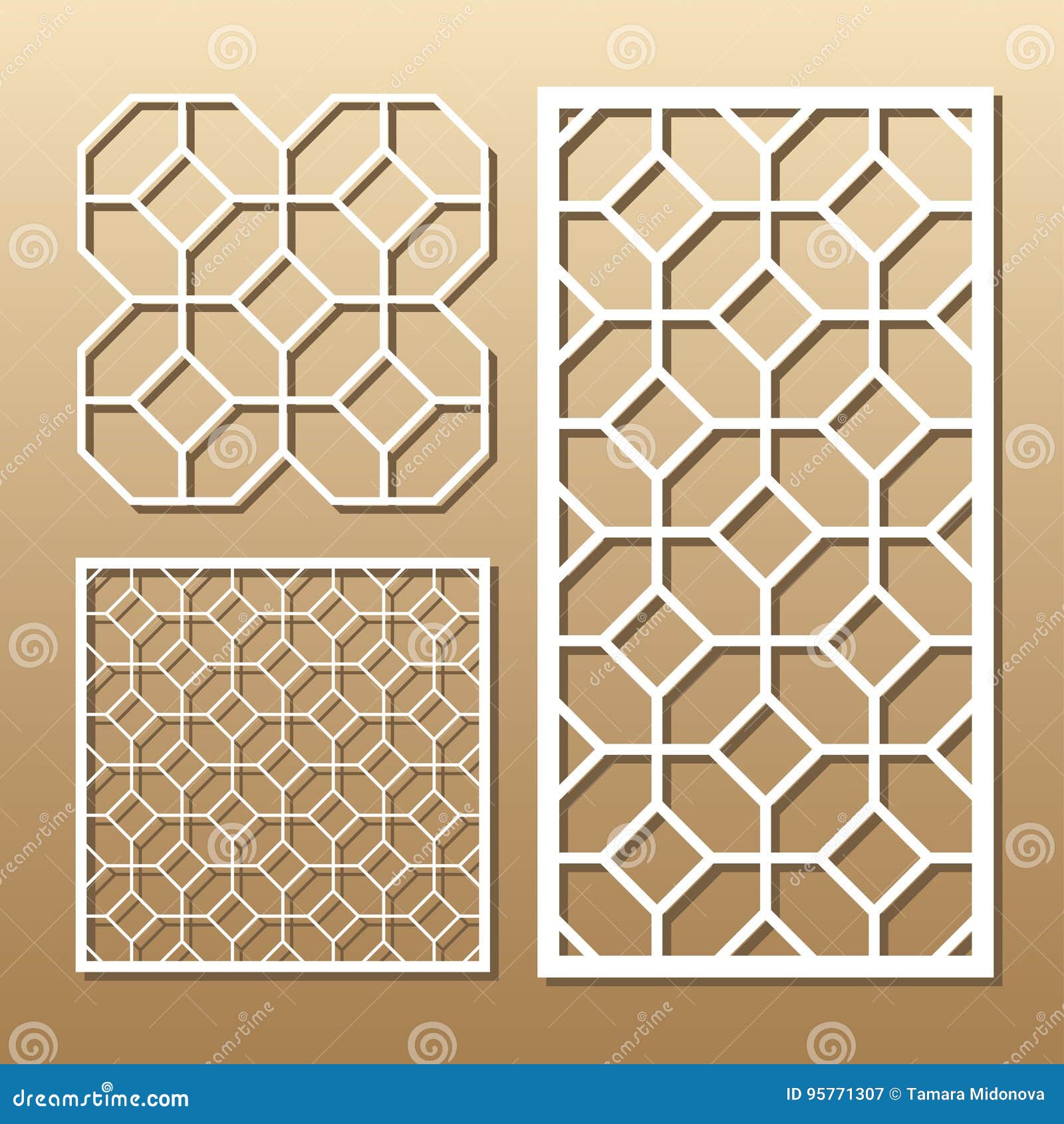 Laser cut panel stock vector. Illustration of ornate - 95771307