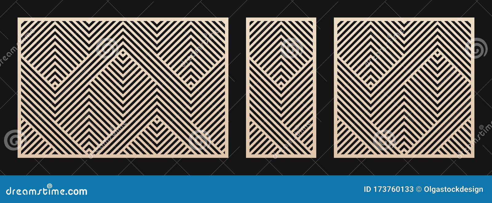 Set Of Laser Cut Pattern Panel Templates. Wood Or Paper Screen Lazer ...