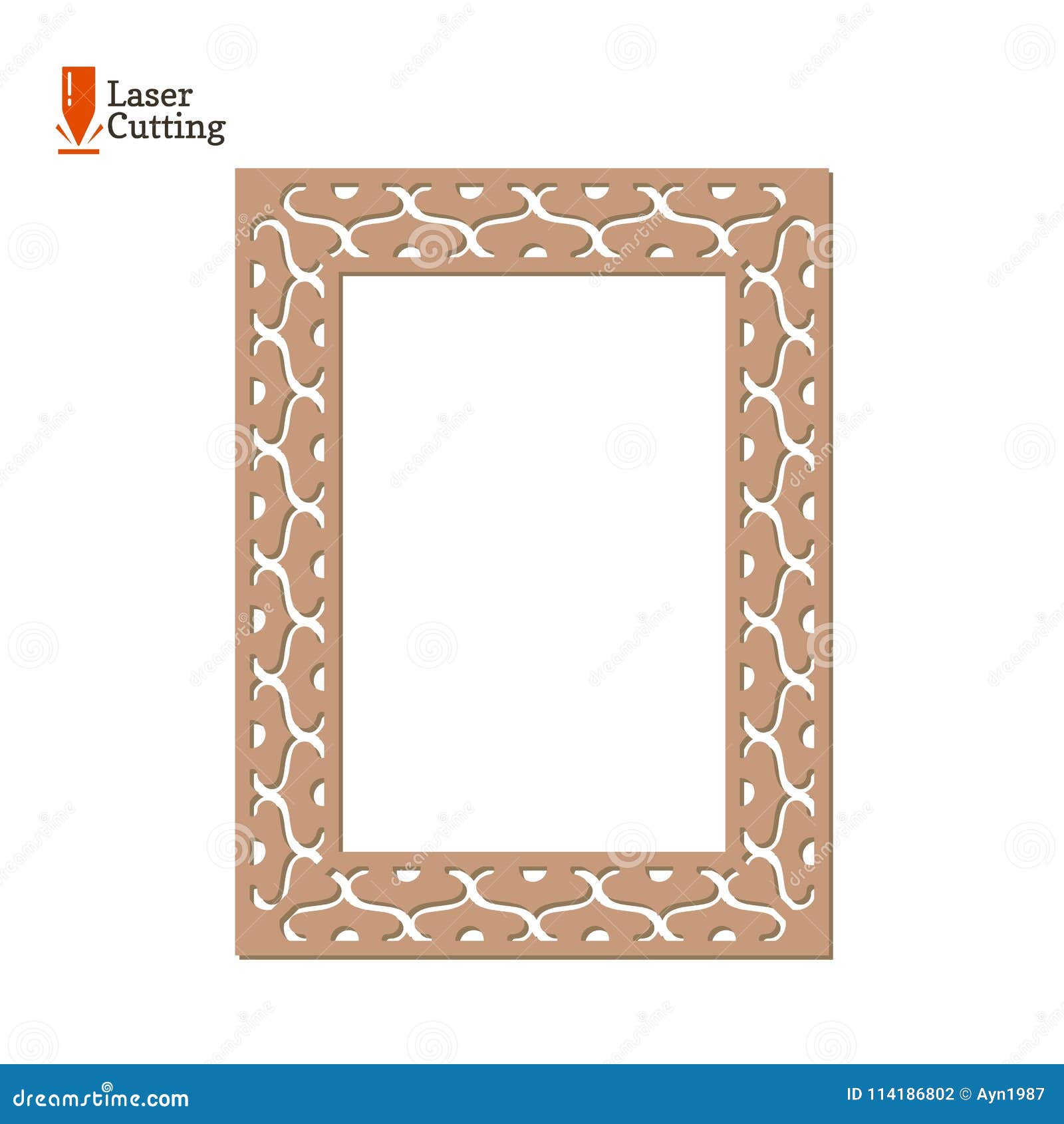 Laser Cut Panel. Vector Frame Template for Cut on Laser Machine. Art ...