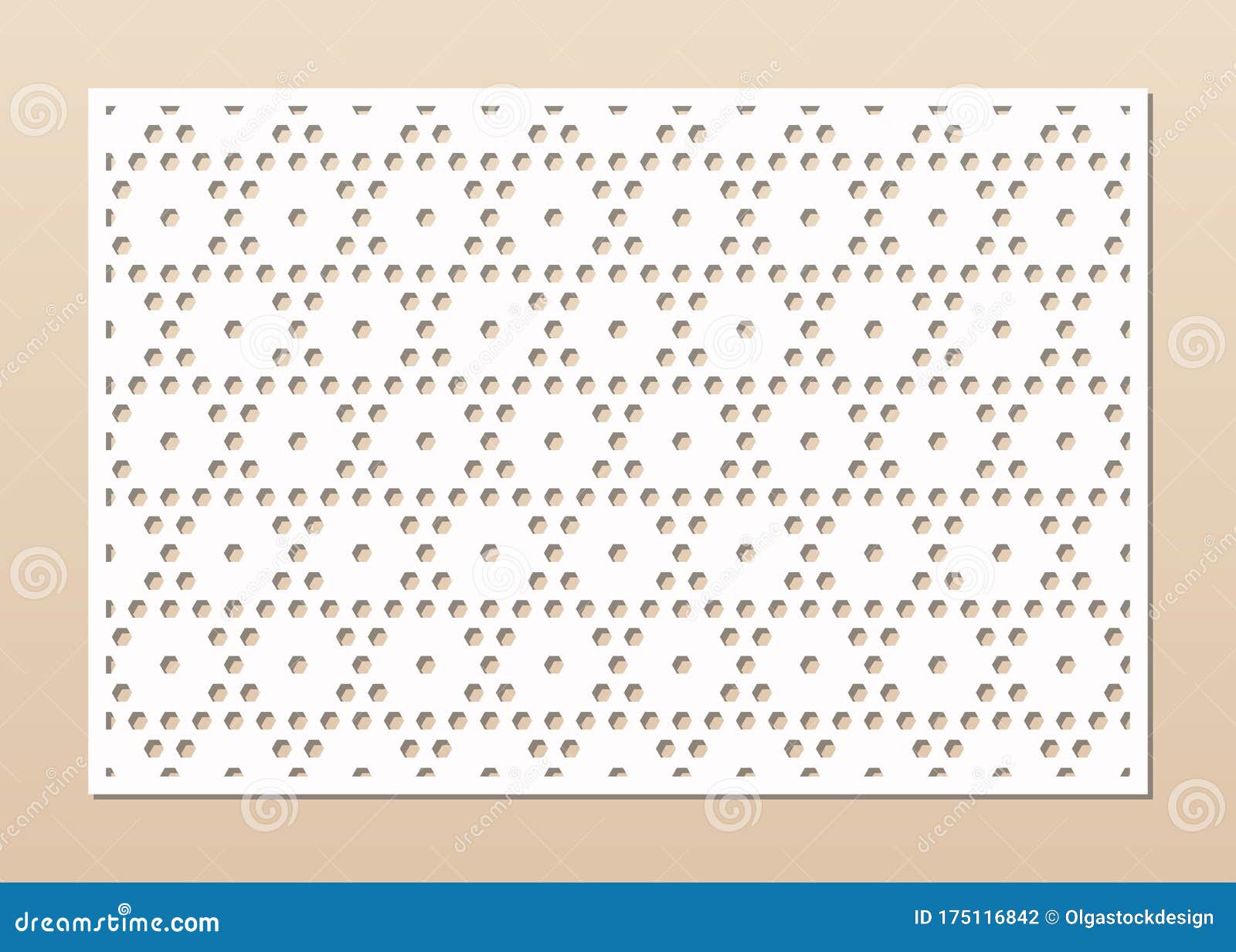 Laser Cut Panel. Vector Template with Abstract Geometric Pattern ...