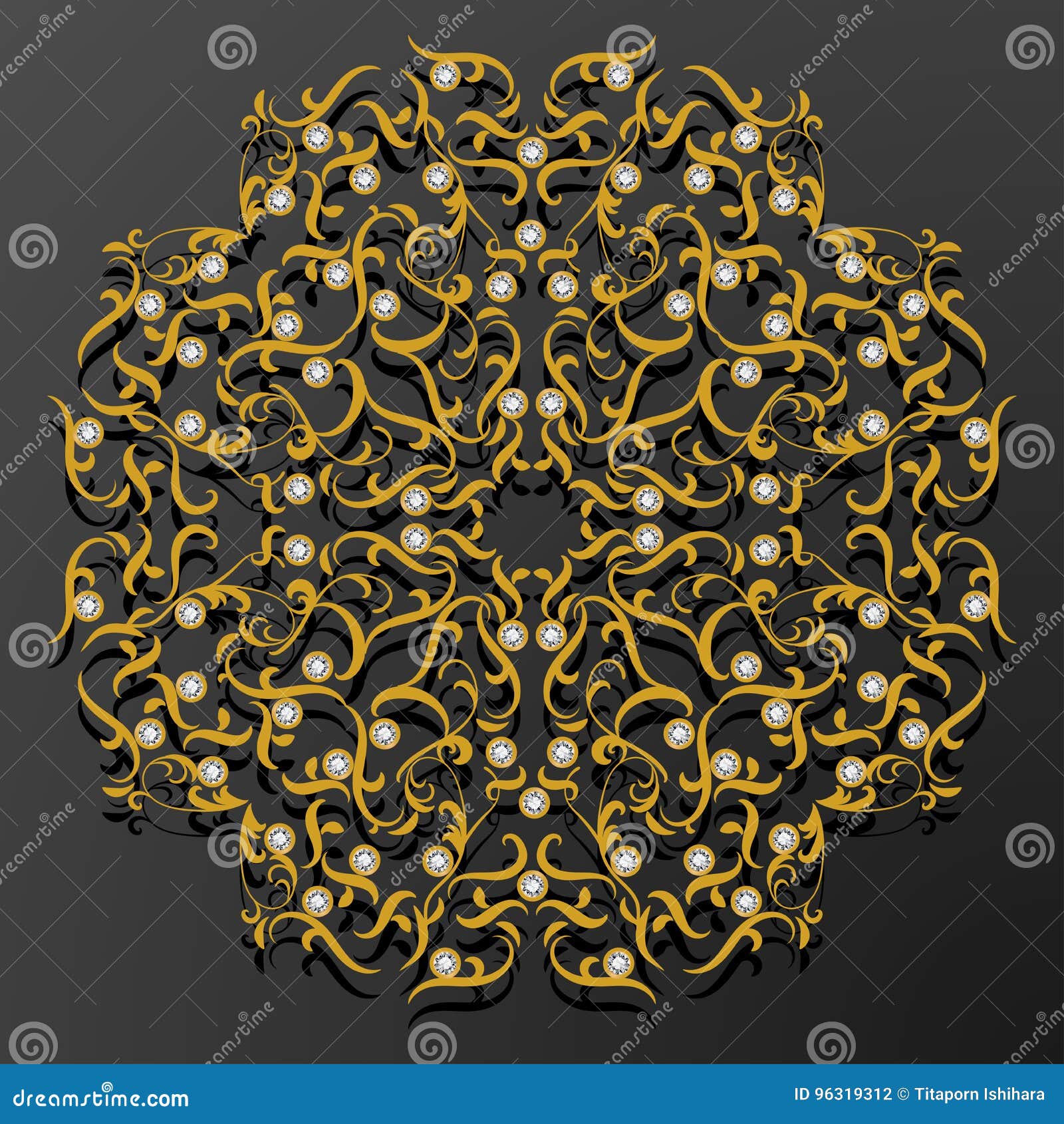Laser Cut Paper Diamond Flower Vintage Pattern Vector Stock Vector ...