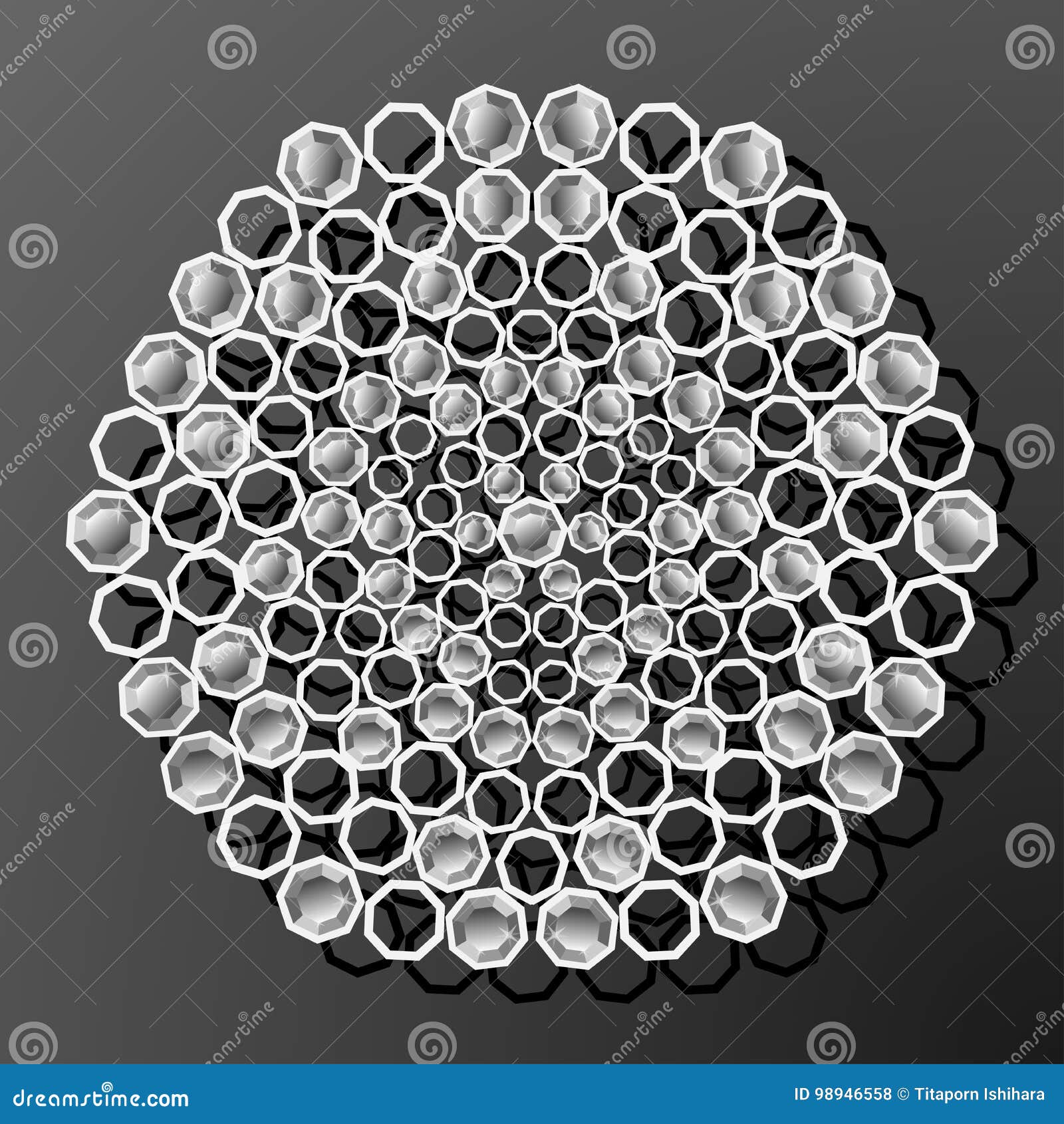 Diamond Octagon Shape Vector Illustration | CartoonDealer.com #89111246