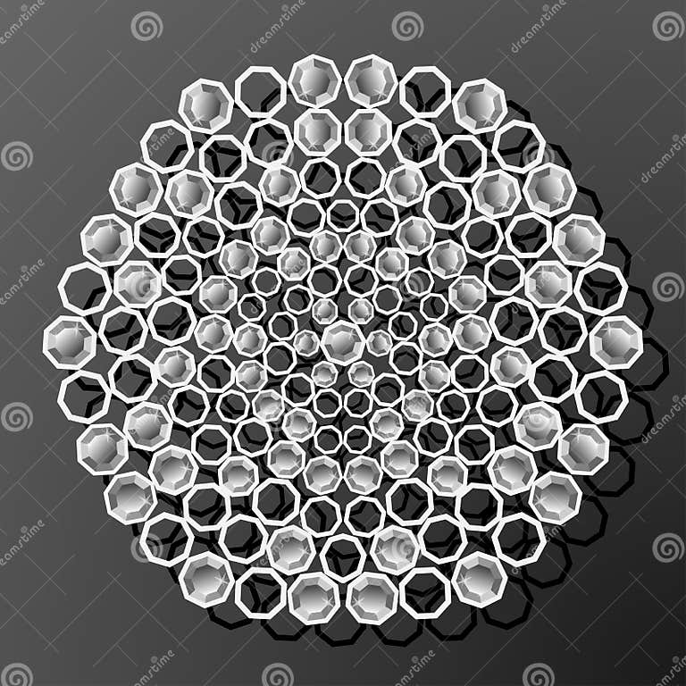 Laser Cut Paper Diamond Octagon Vintage Pattern Vector Stock Vector ...