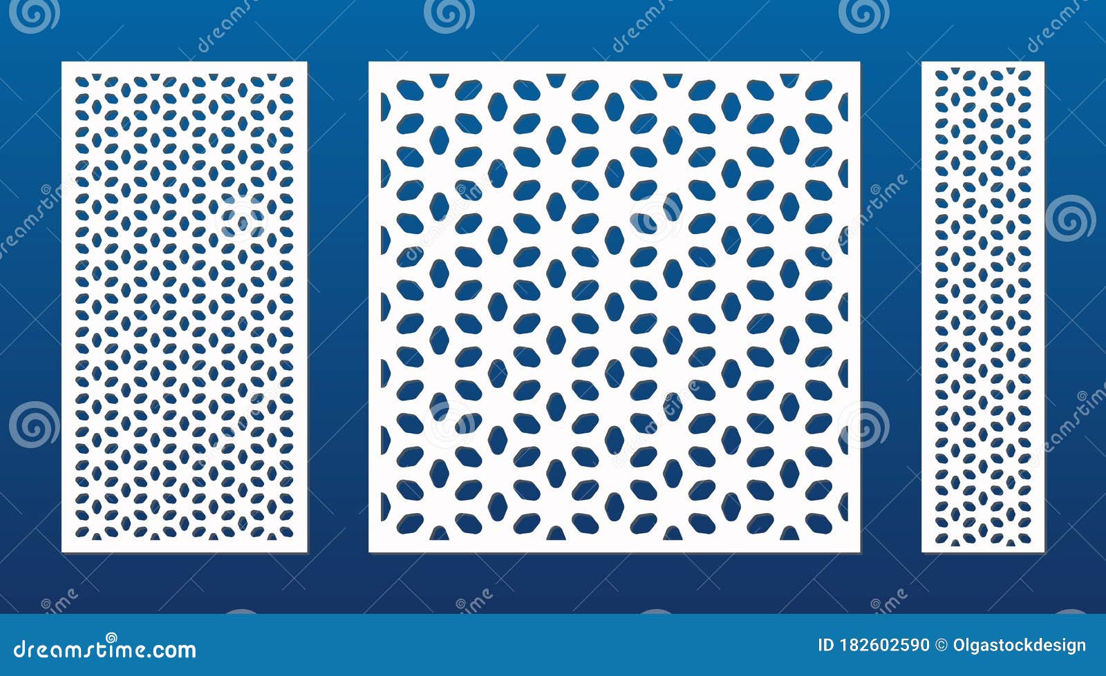 Laser Cut Pattern. Vector Template with Geometric Texture, Floral Grid ...