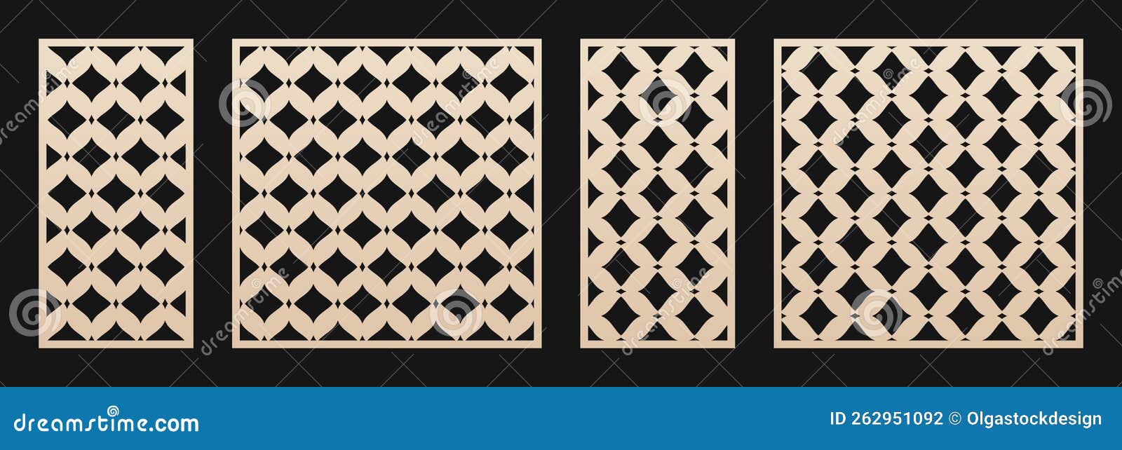 Laser Cut Patterns Collection. Modern Vector Design, Geometric Lattice ...