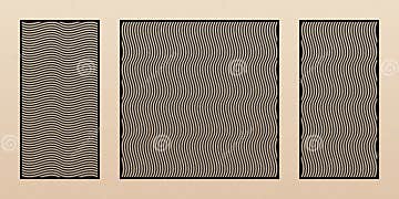 Laser Cut Patterns. Vector Cnc Template with Abstract Wavy Lines, Thin ...
