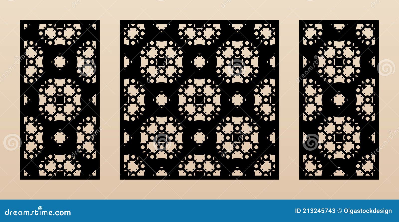 Laser Cut Patterns. Vector Design with Elegant Geometric Ornament ...