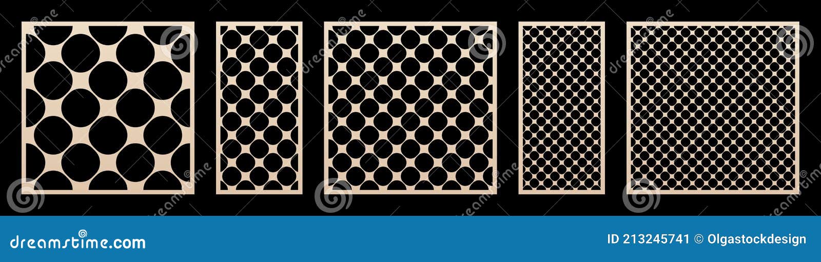 Laser Cut Patterns. Vector Design with Geometric Ornament, Abstract ...