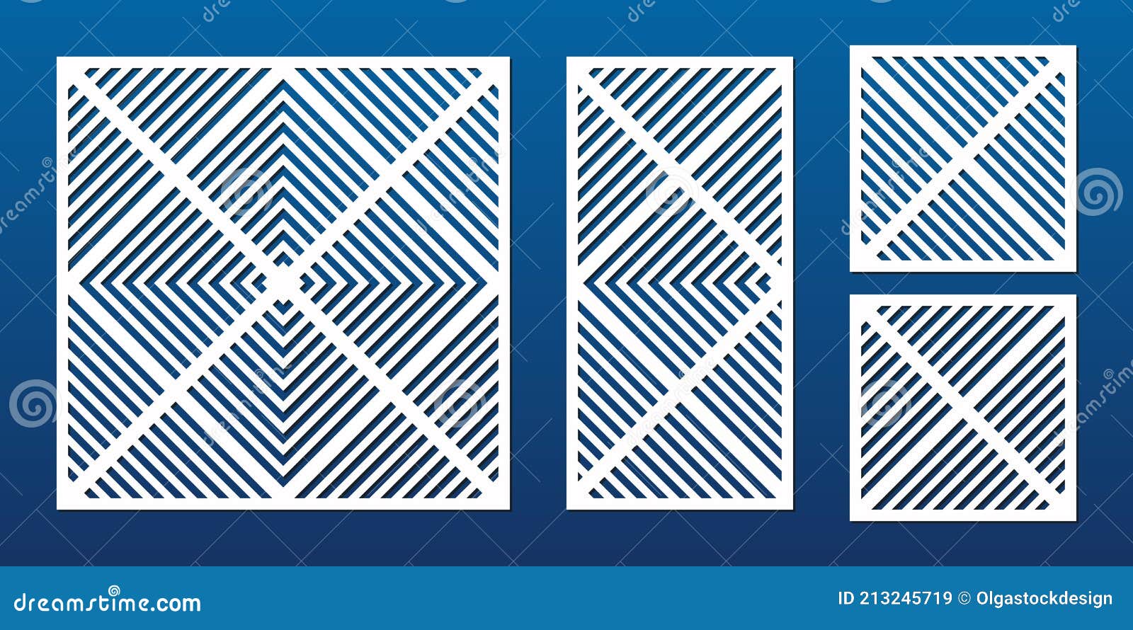 Laser Cut Patterns. Vector Design with Modern Geometric Ornament ...