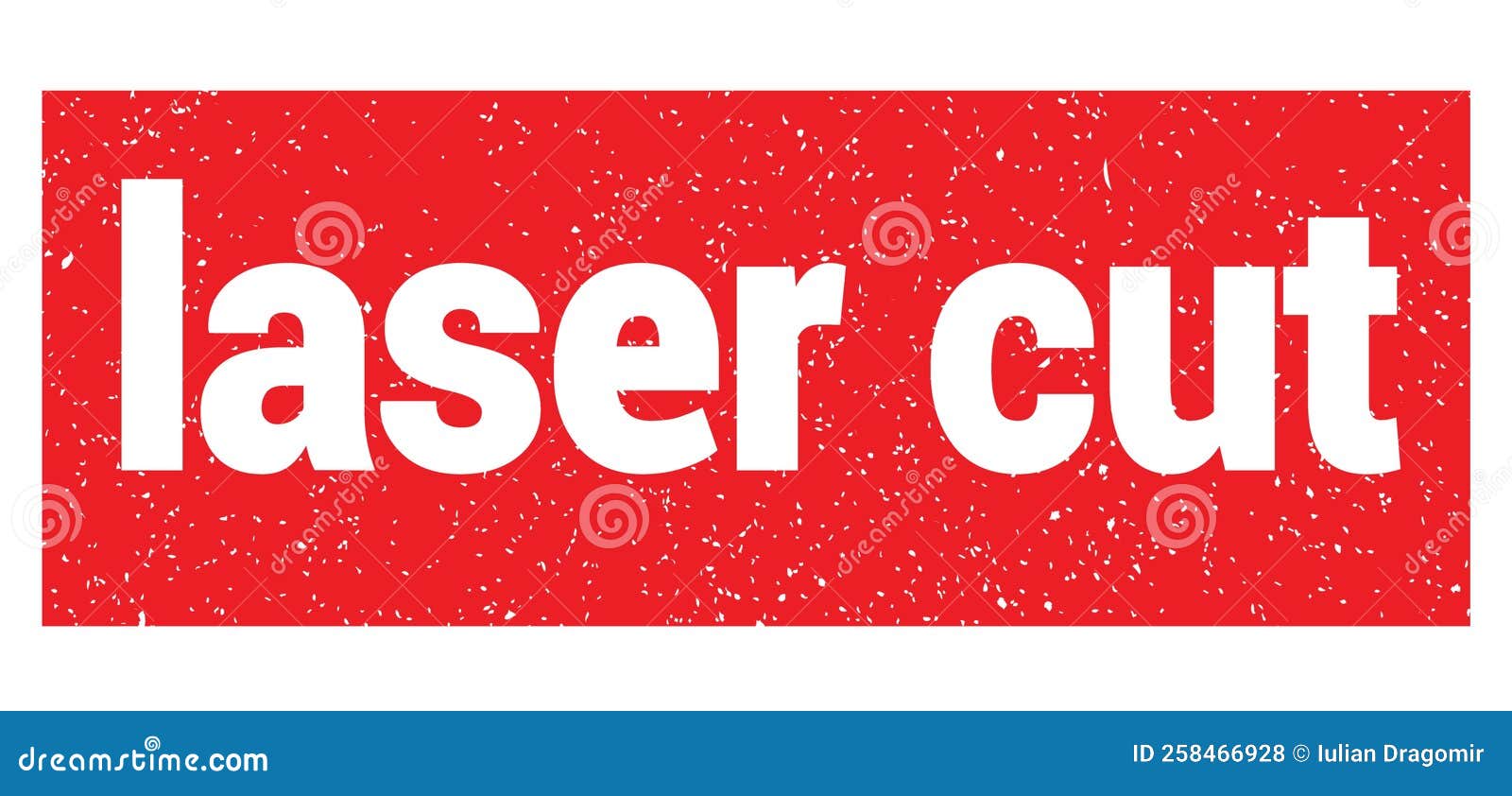 Laser Cut Text Written on Red Stamp Sign Stock Illustration ...