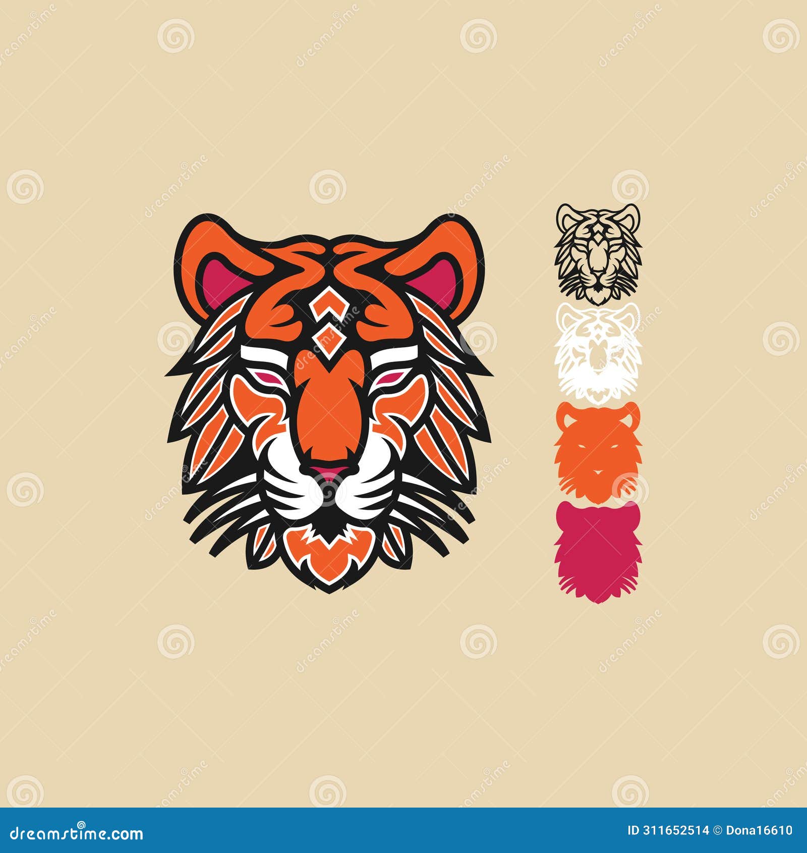 Laser cut tiger stock vector. Illustration of paper - 311652514
