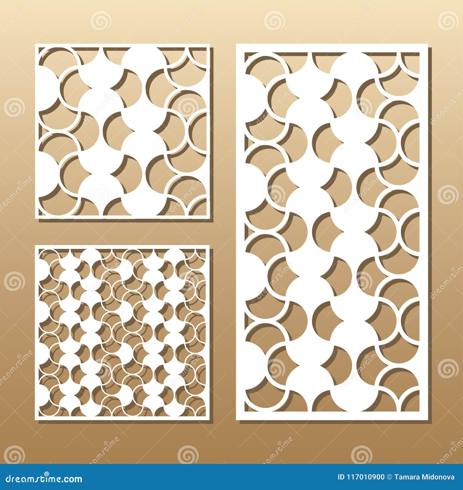 Laser cut vector panel stock vector. Illustration of arabesque - 117010900