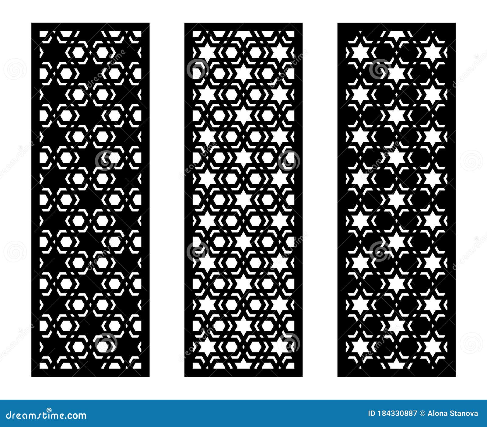 Laser Cut Islamic Pattern Cartoon Vector | CartoonDealer.com #115432237