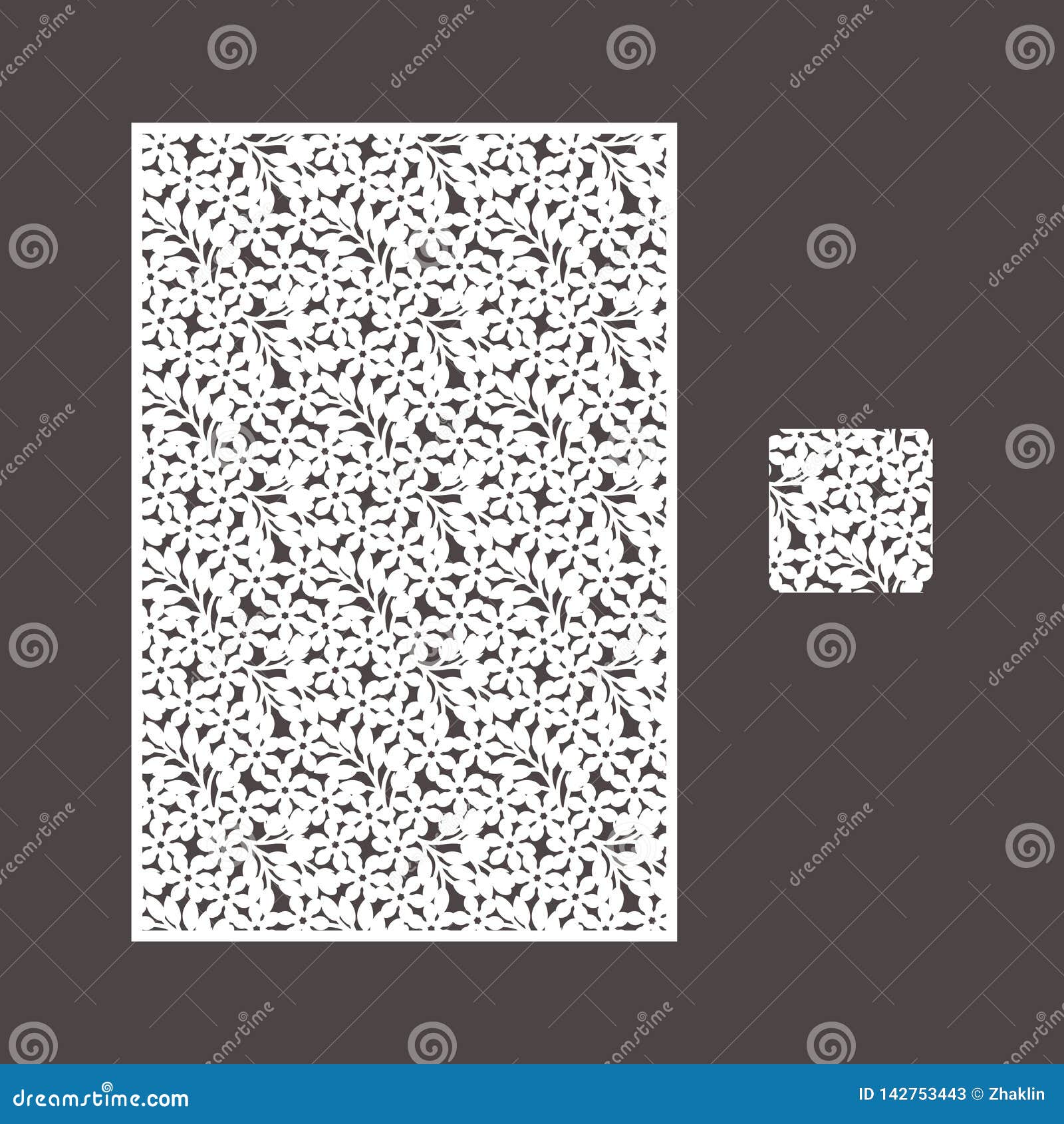 Laser Cut Vector Panel and the Seamless Pattern for Decorative Panel ...