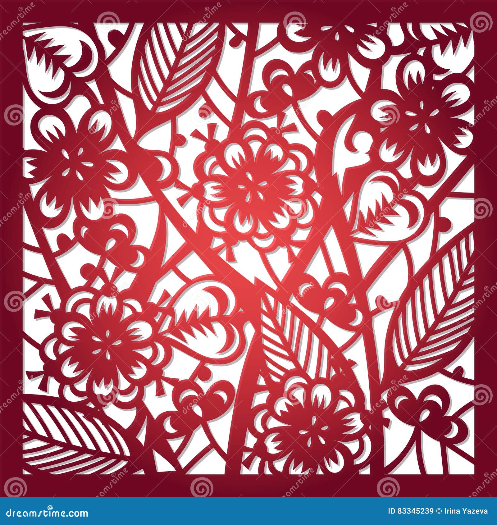 Orchid Chinese Paper Cut Templates