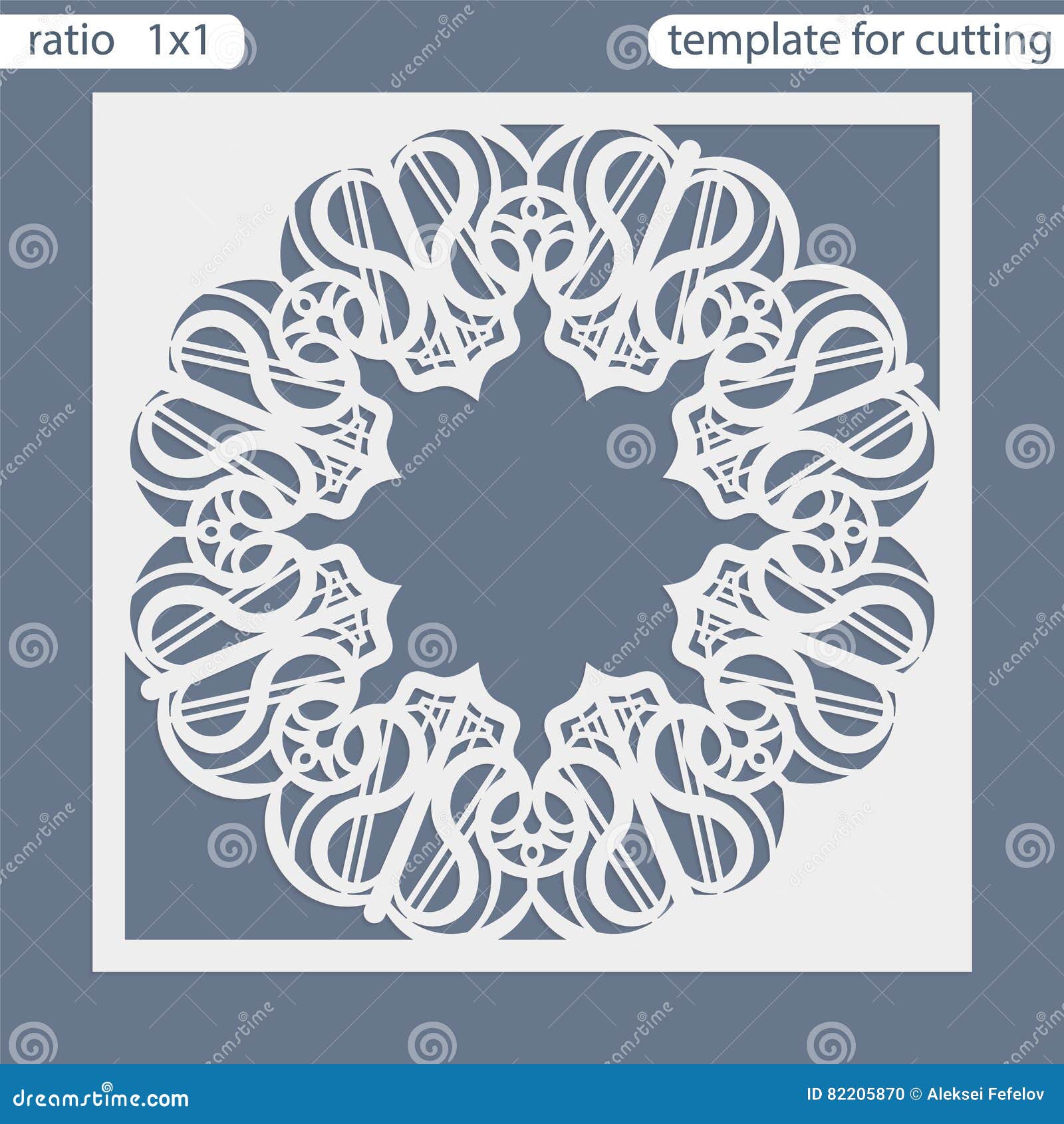 Laser Cut Wedding Invitation Card Template. Cut Out The Paper Card With ...