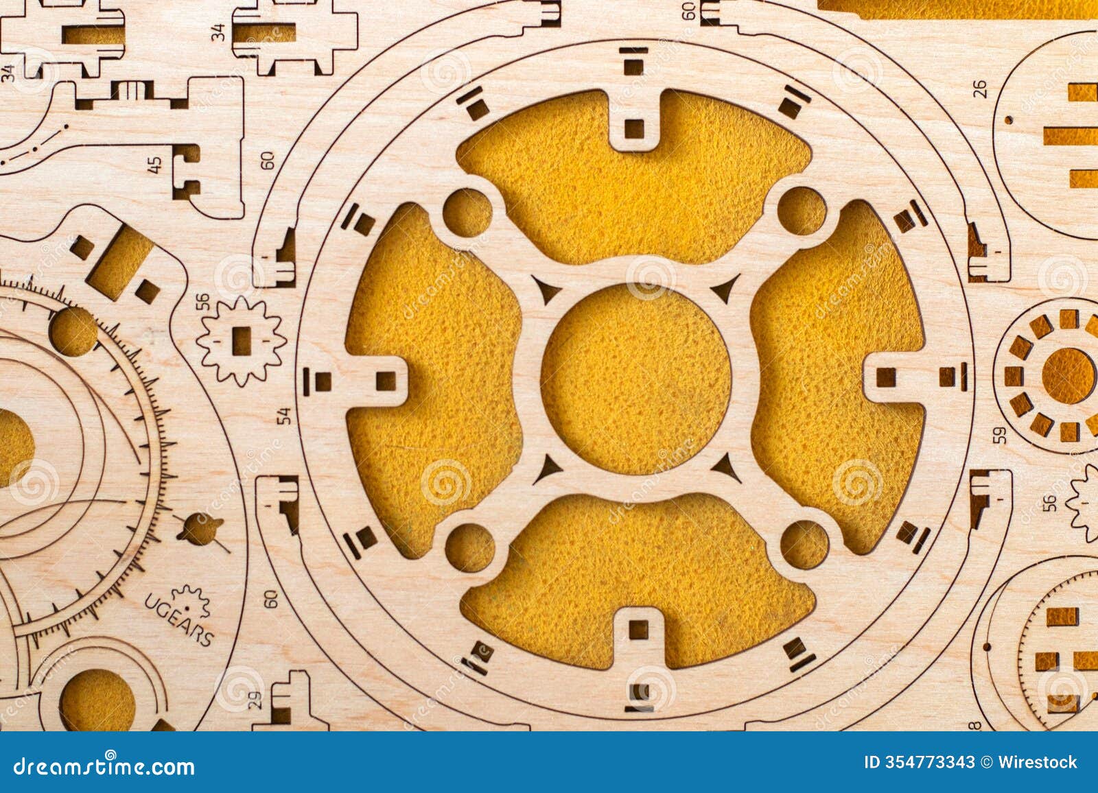 Laser-cut Wooden Model Sheets Stock Illustration - Illustration of ...
