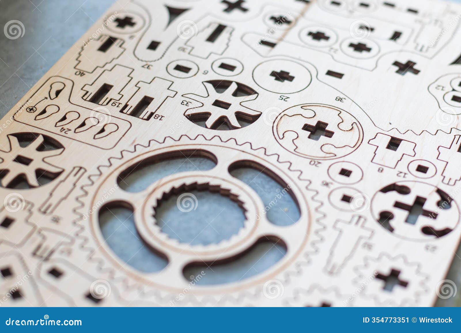 Laser-cut Wooden Model Sheets Stock Illustration - Illustration of ...