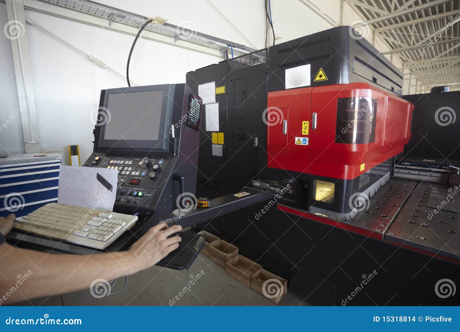 Laser Cutting Aluminum Factory Stock Photo - Image of industry ...