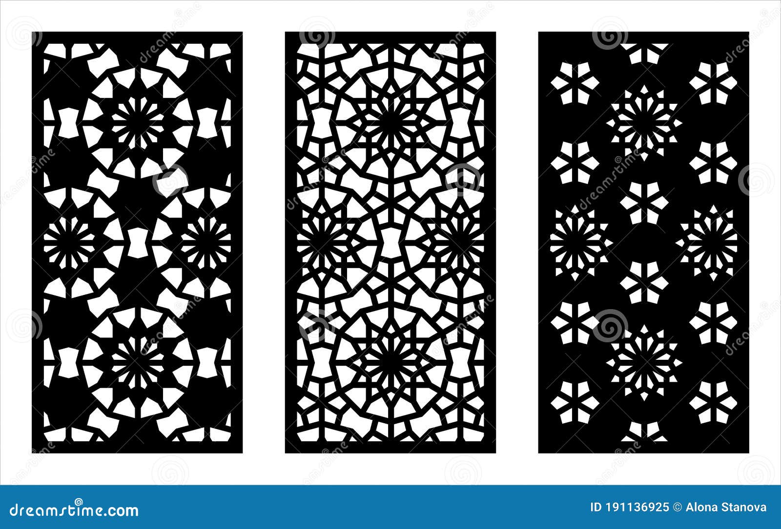 Laser Cutting. Arabesque Decorative Vector Panel. Template for Interior ...