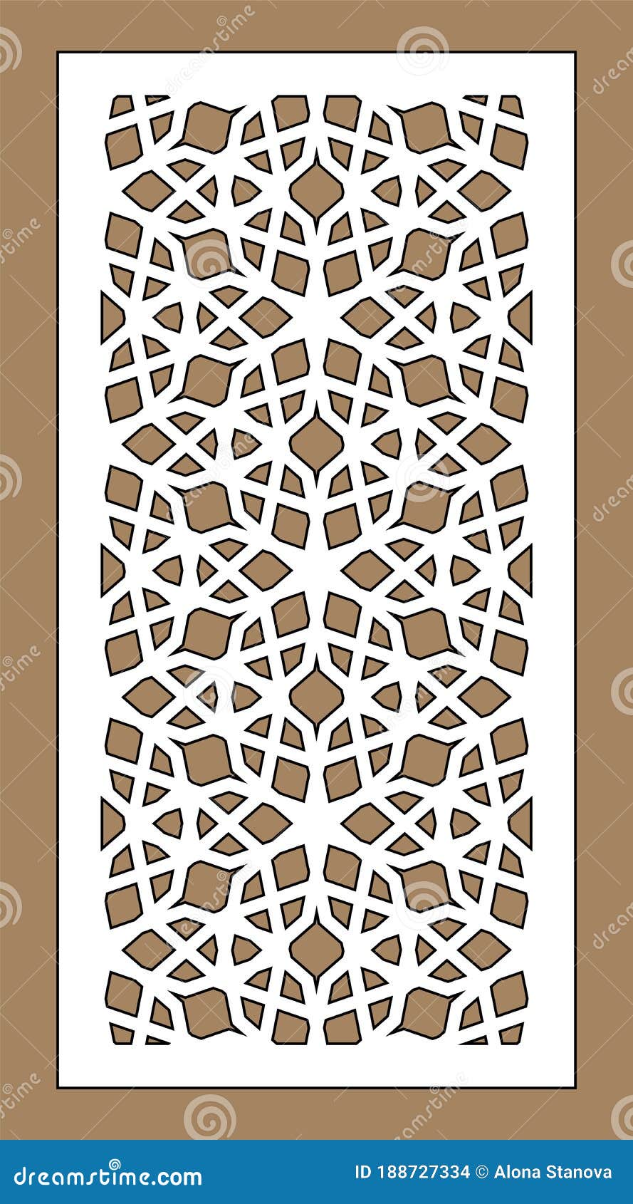 Laser Cutting. Arabesque Decorative Vector Panel. Template for Interior ...