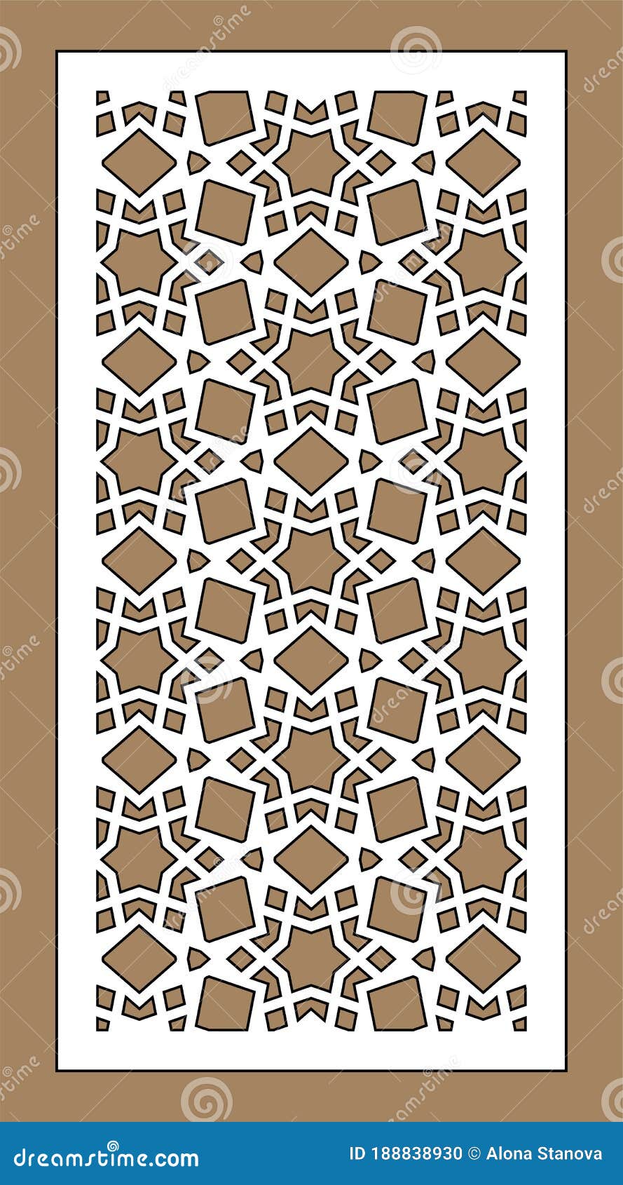 Laser Cutting. Arabesque Decorative Vector Panel. Template for Interior ...