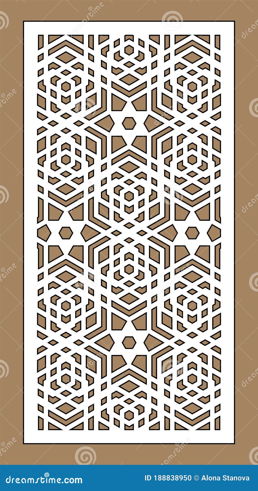 Laser Cutting. Arabesque Decorative Vector Panel. Template for Interior ...