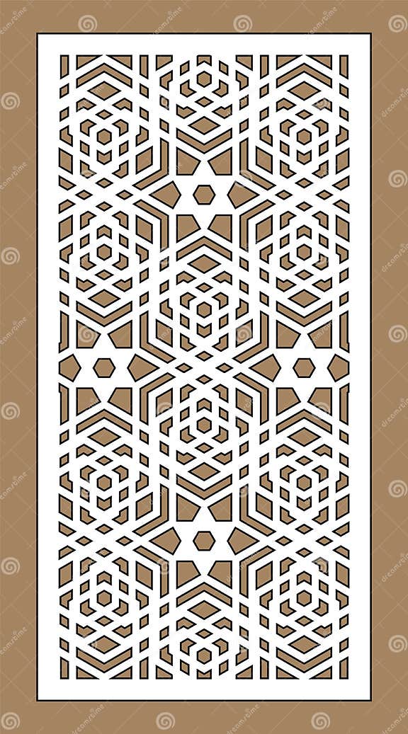 Laser Cutting. Arabesque Decorative Vector Panel. Template for Interior ...
