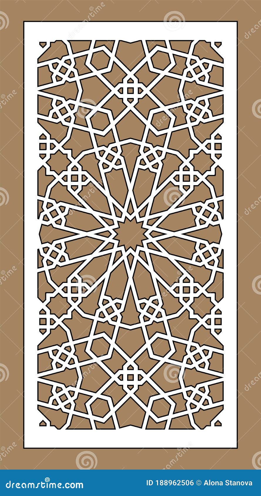 Laser Cutting. Arabesque Decorative Vector Panel. Template for Interior ...